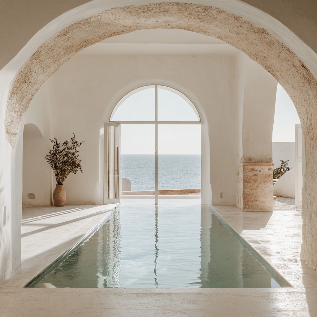 Serene Indoor Pool with Ocean View Photo on Lummi