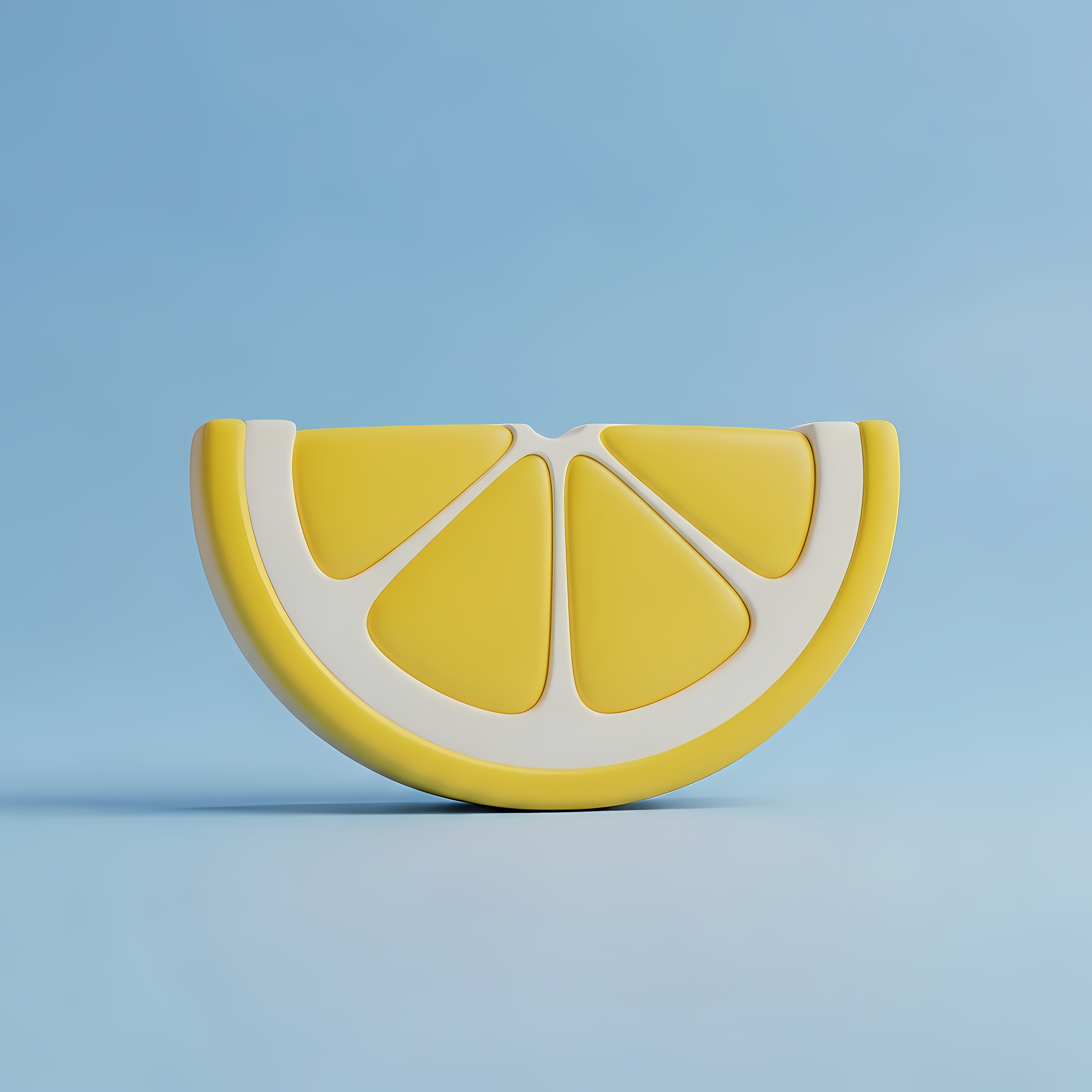 Stylized Lemon Slice 3D Image on Lummi