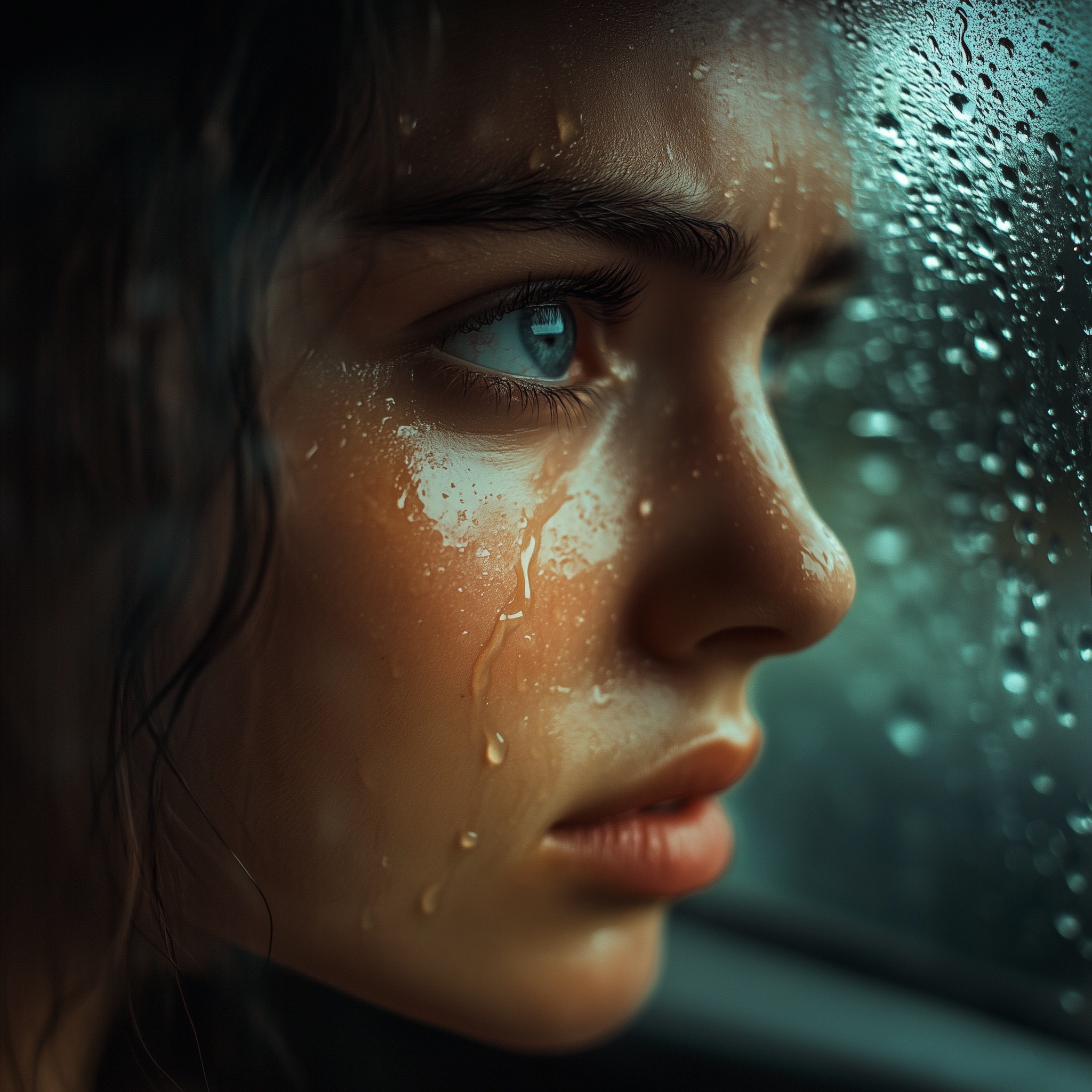 Somber Rainy Portrait Photo on Lummi