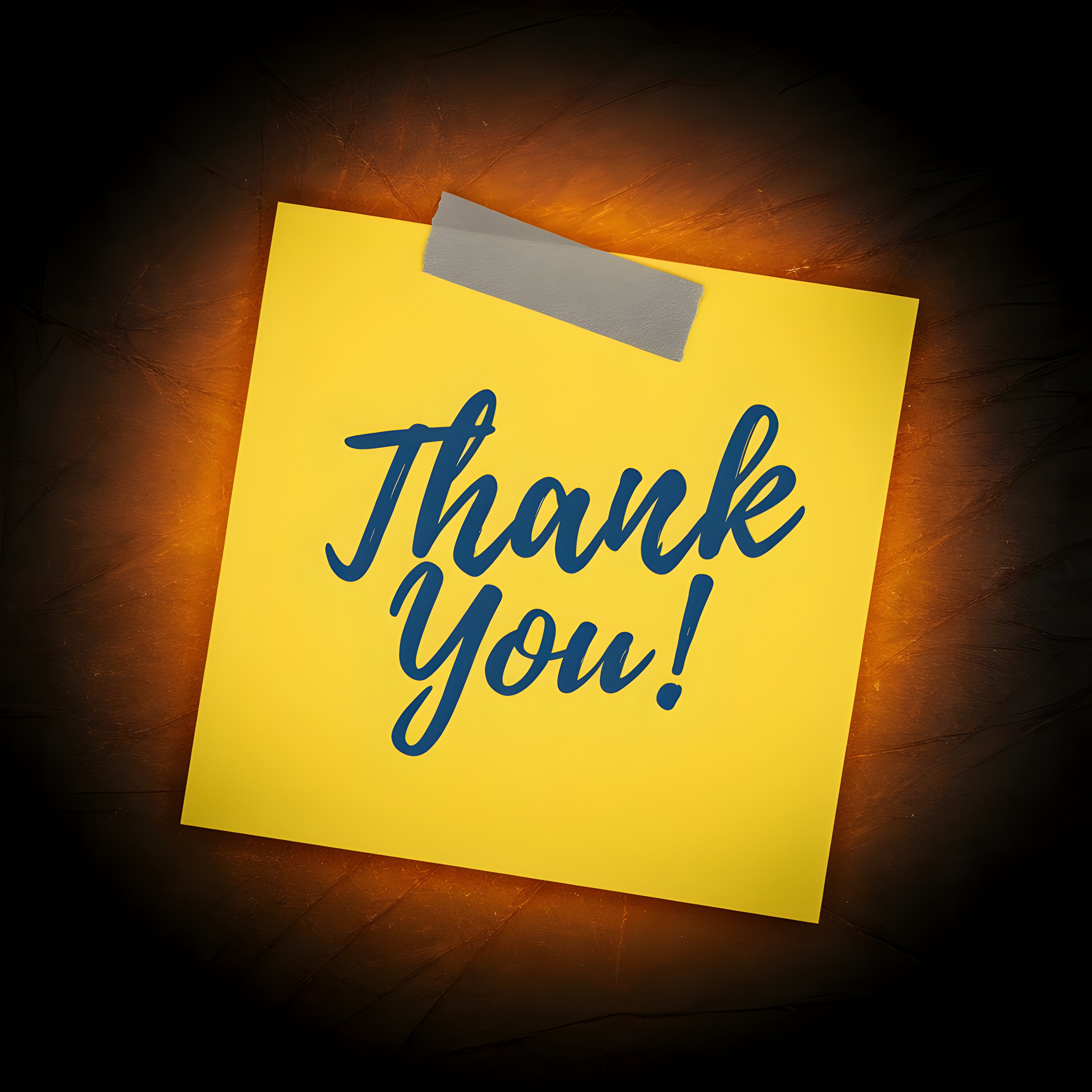 Thank You Sticky Note Illustration on Lummi