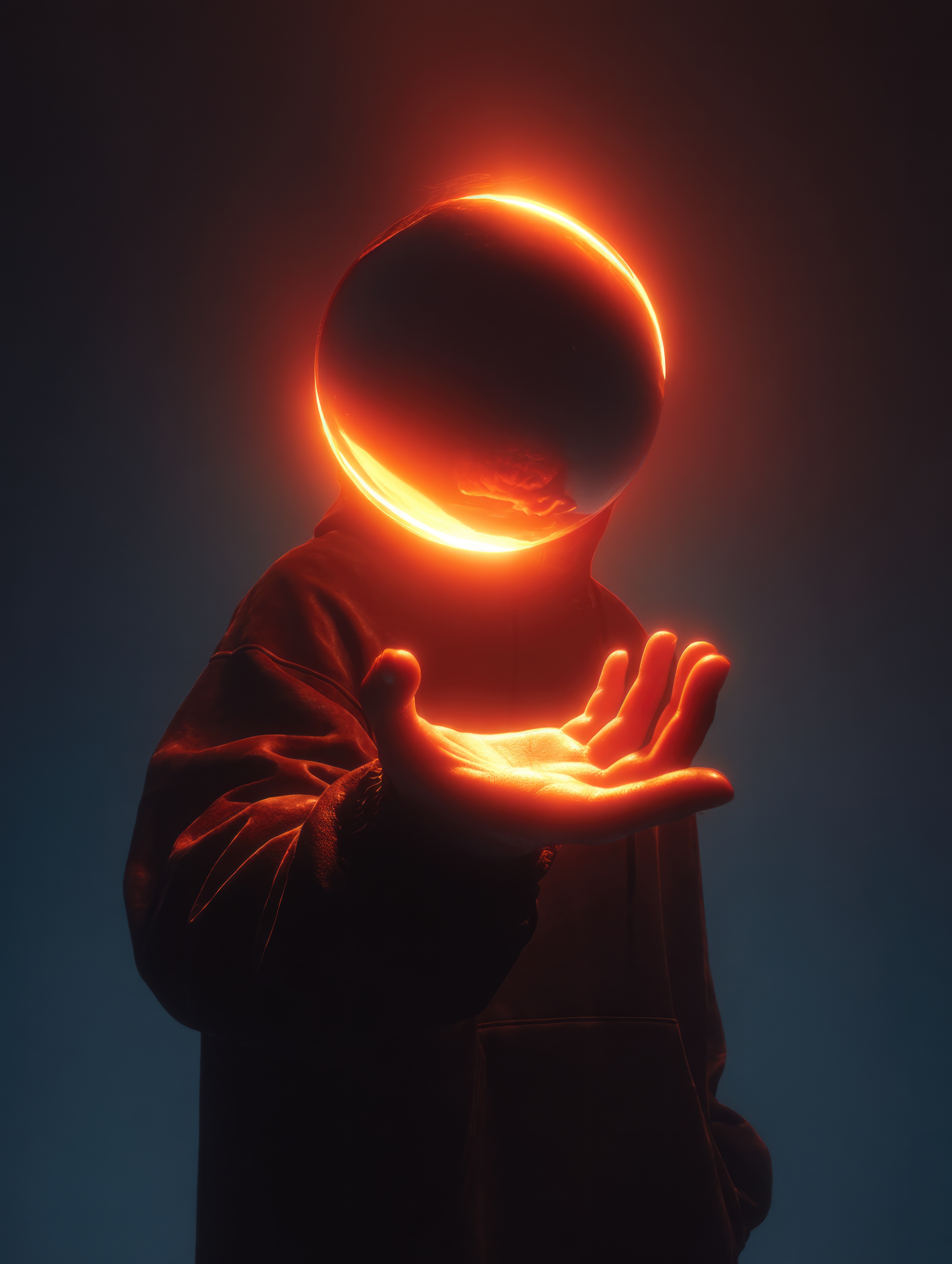 Mystical Orb Figure Illustration on Lummi