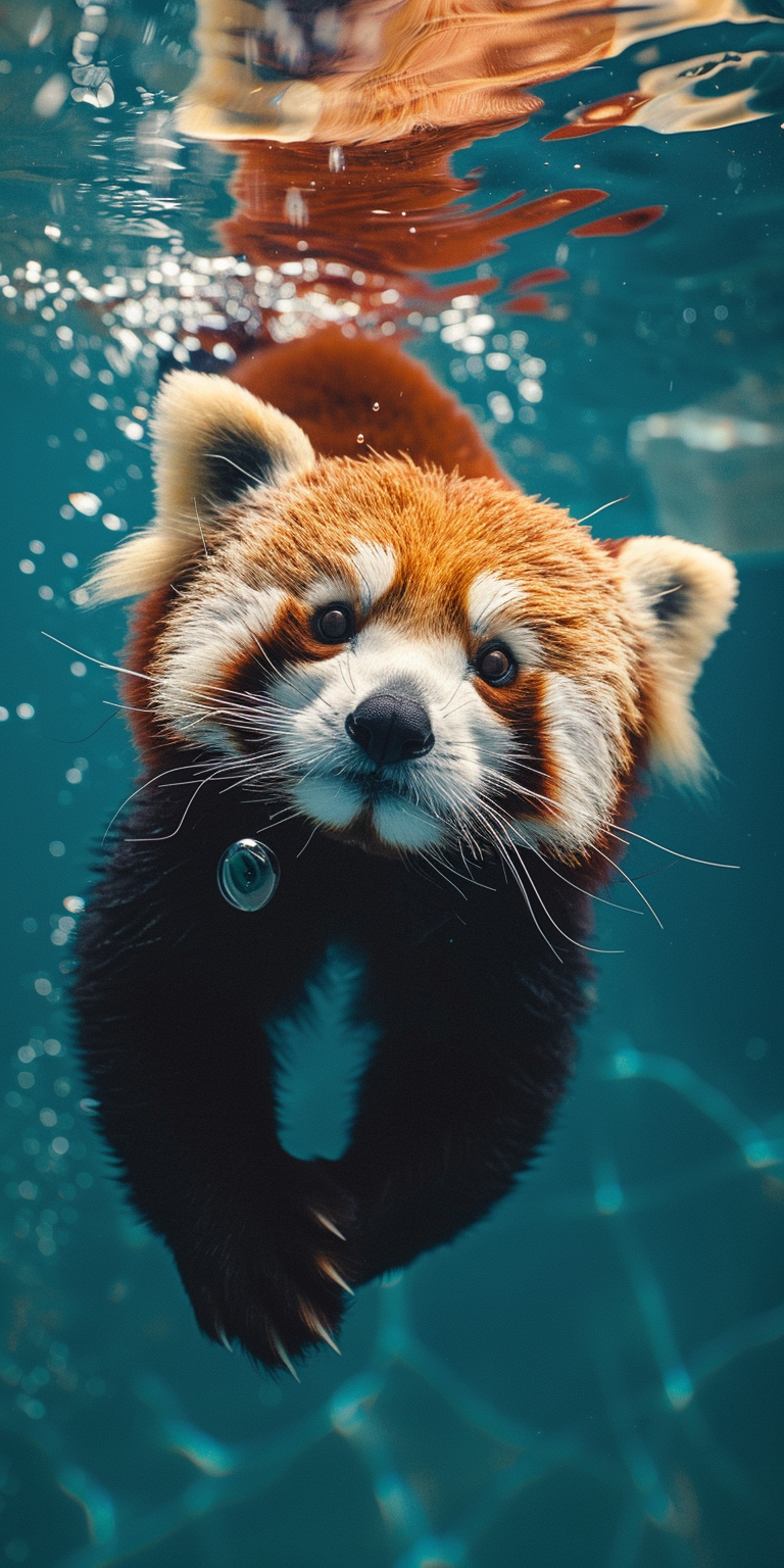 Red Panda in Water Photo on Lummi