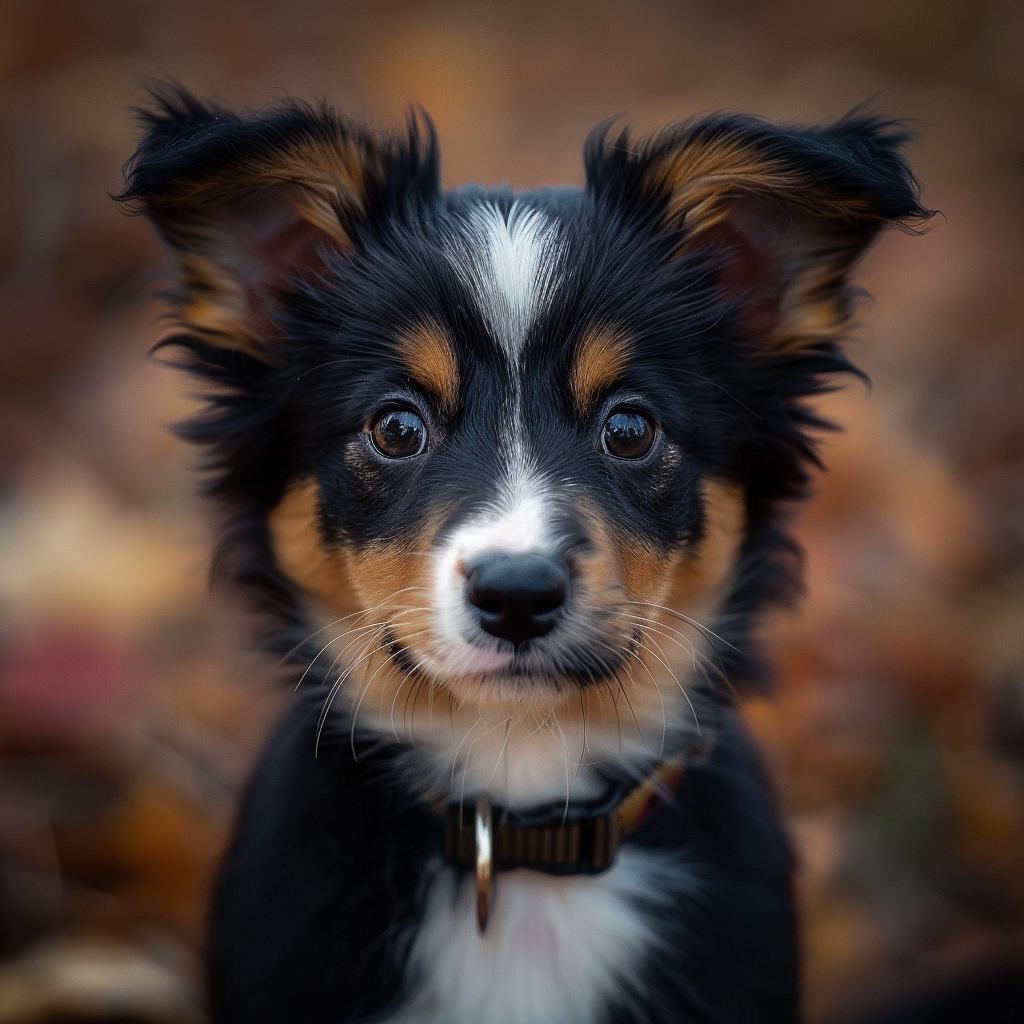 Adorable Tri-color Puppy Portrait Photo on Lummi