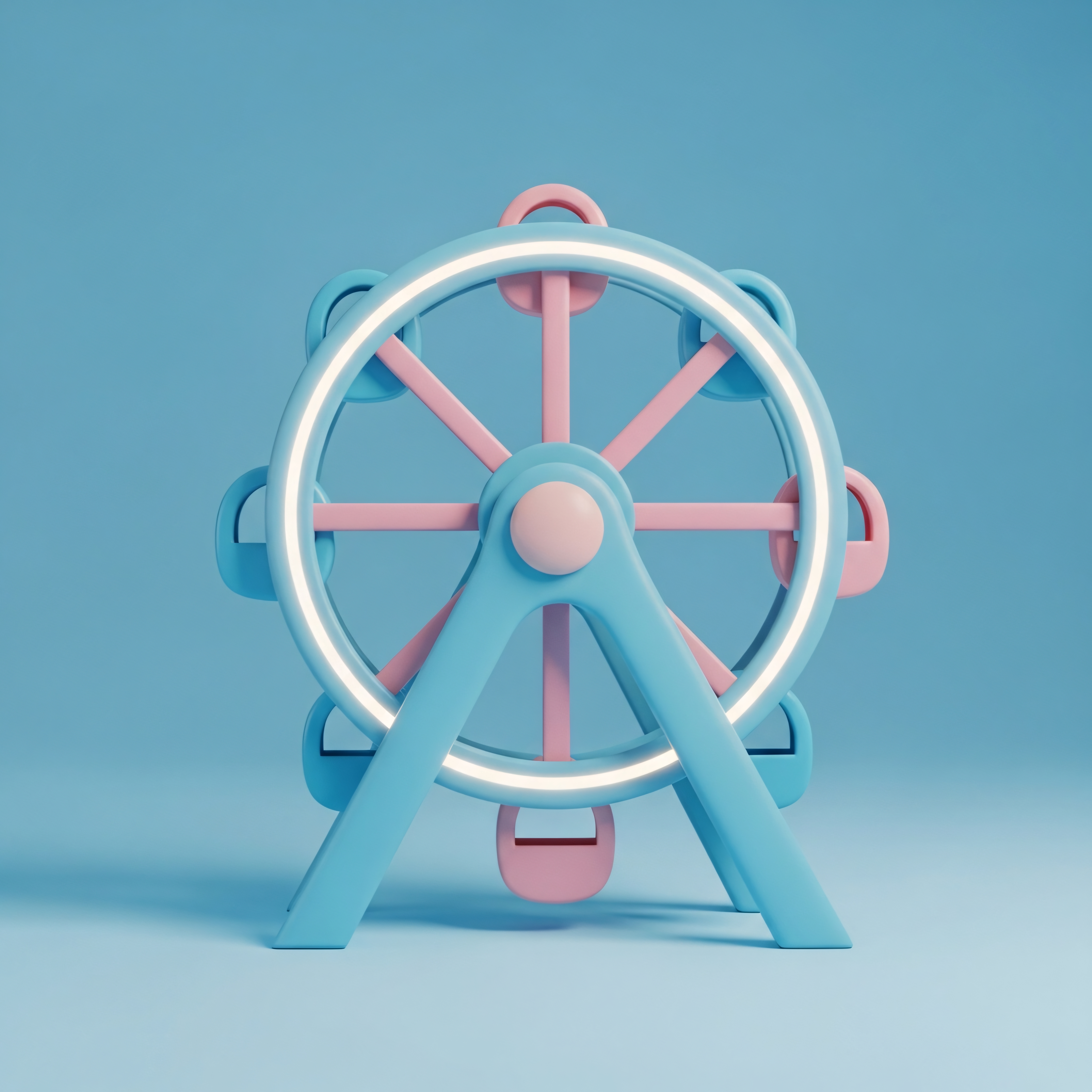 Pastel Ferris Wheel 3D Image on Lummi