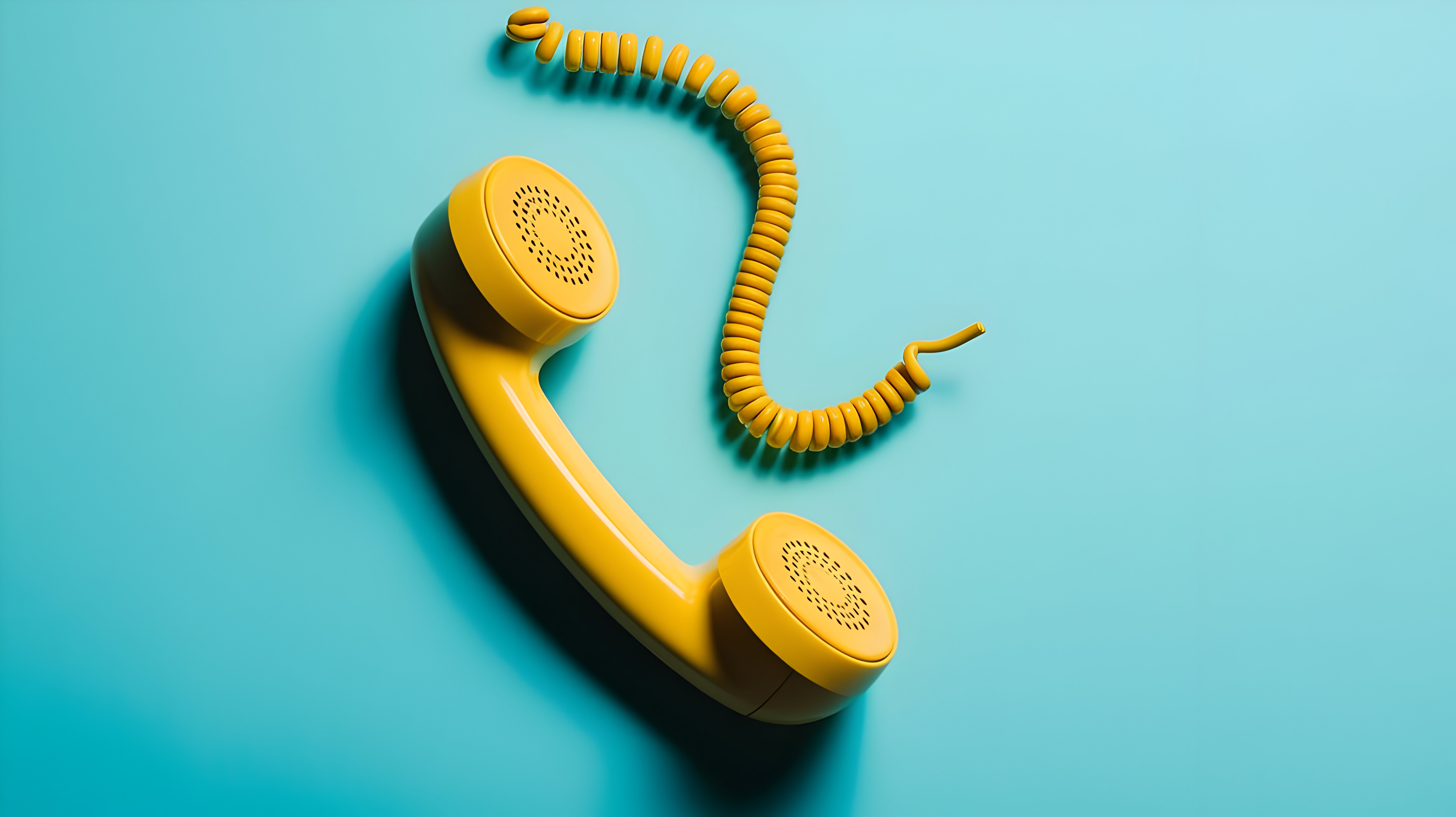 Yellow Retro Handset Photo on Lummi