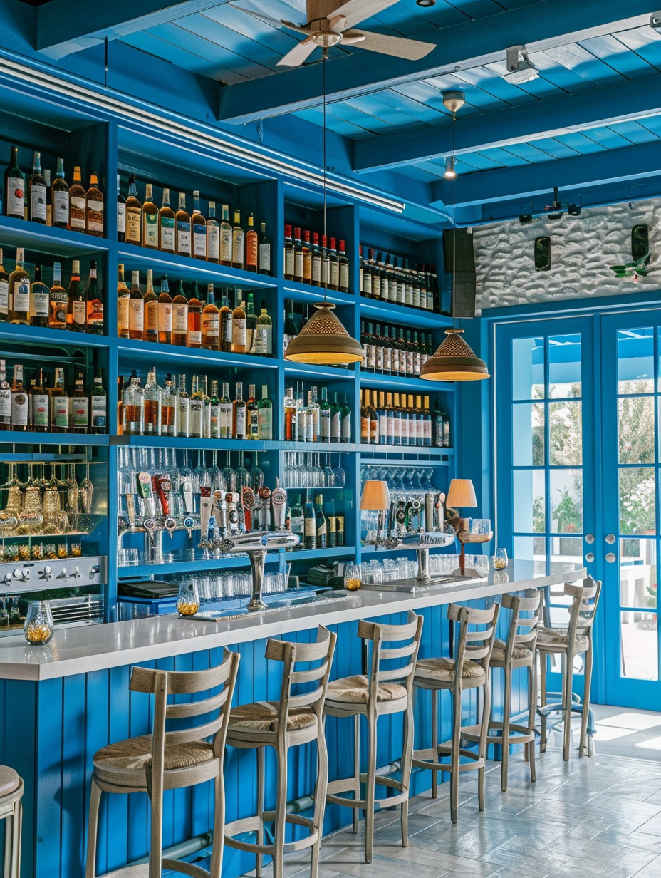 Modern Mediterranean Bar Interior Photo on Lummi