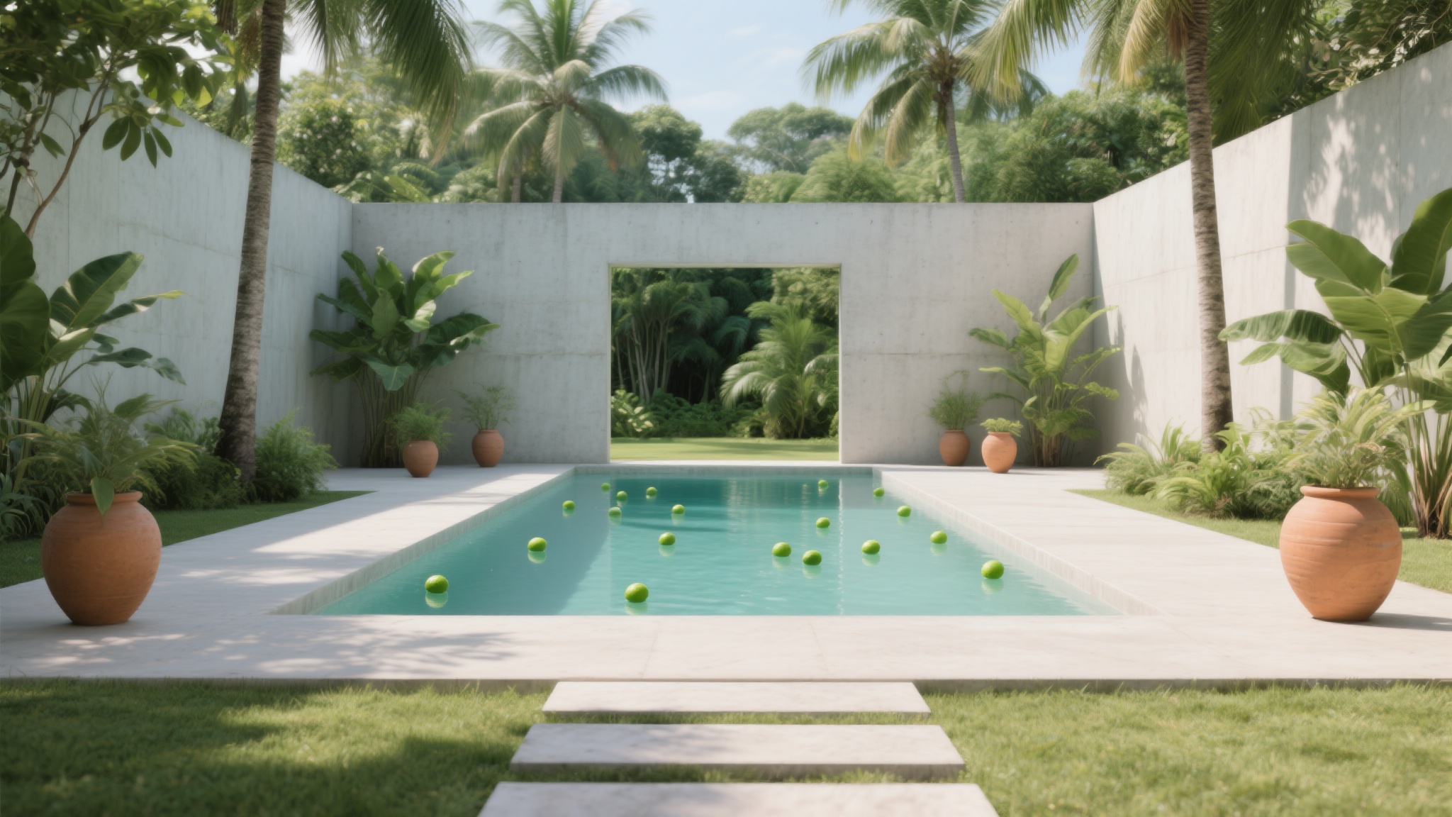 Tranquil Poolside Scene Photo on Lummi