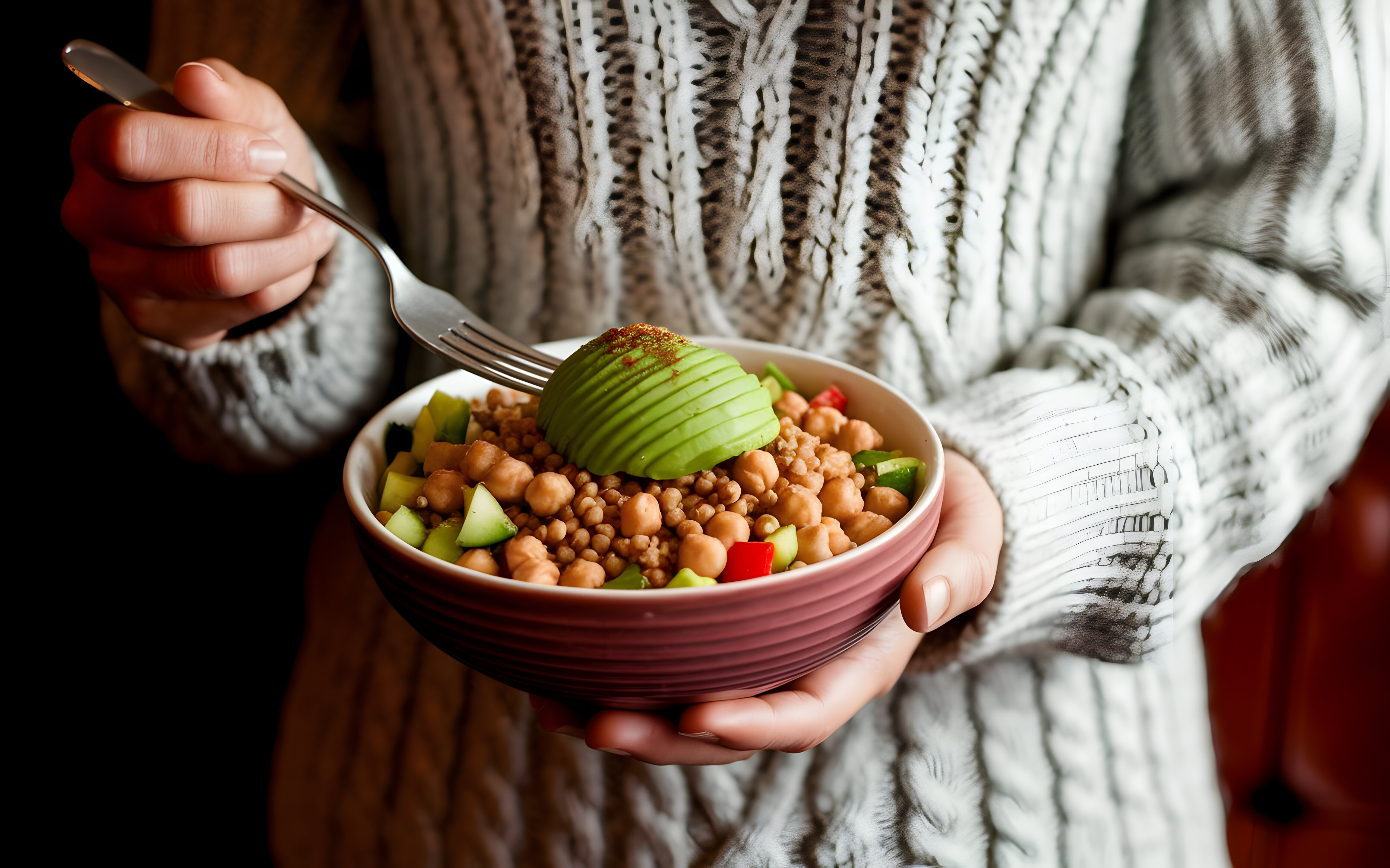 Cozy Food Bowl Scene Photo on Lummi