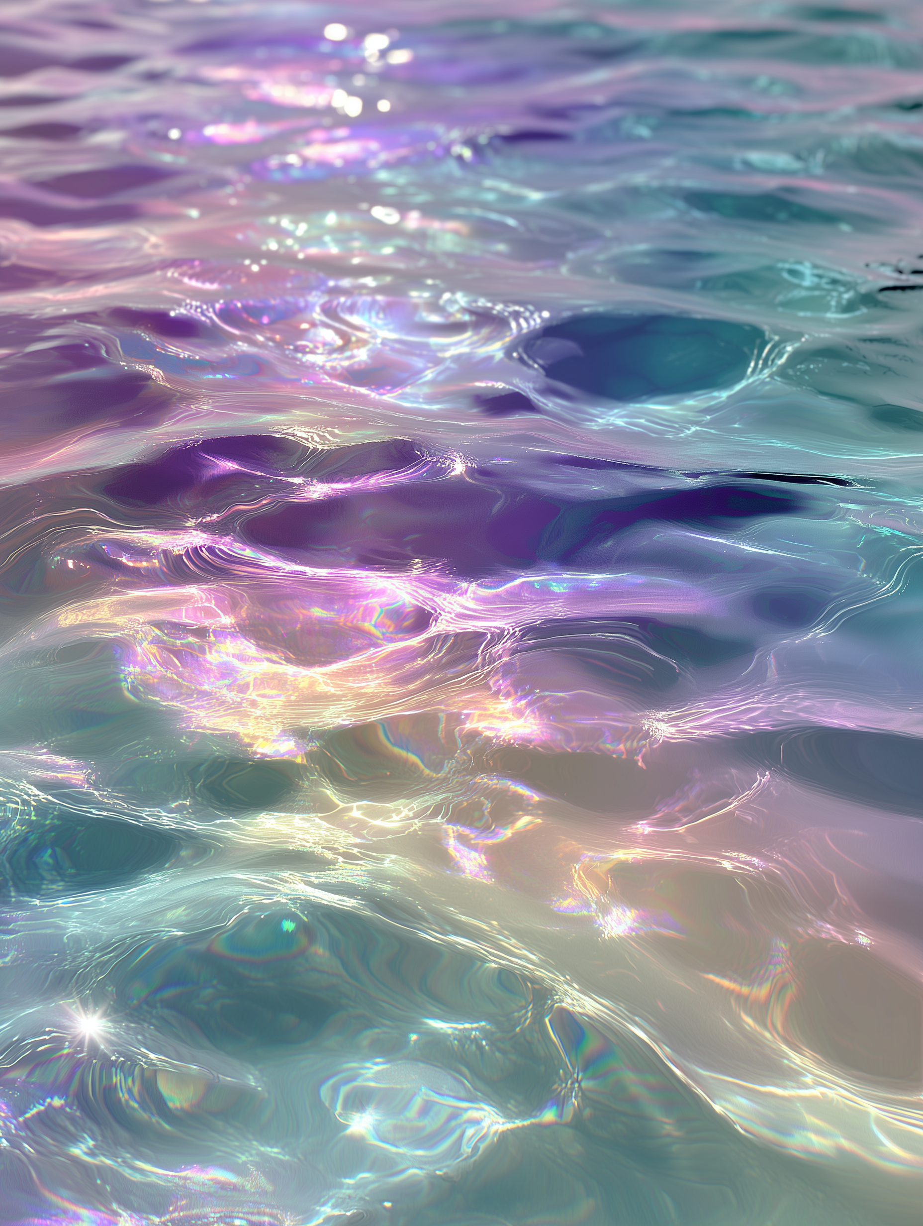 Iridescent Water Surface Photo on Lummi