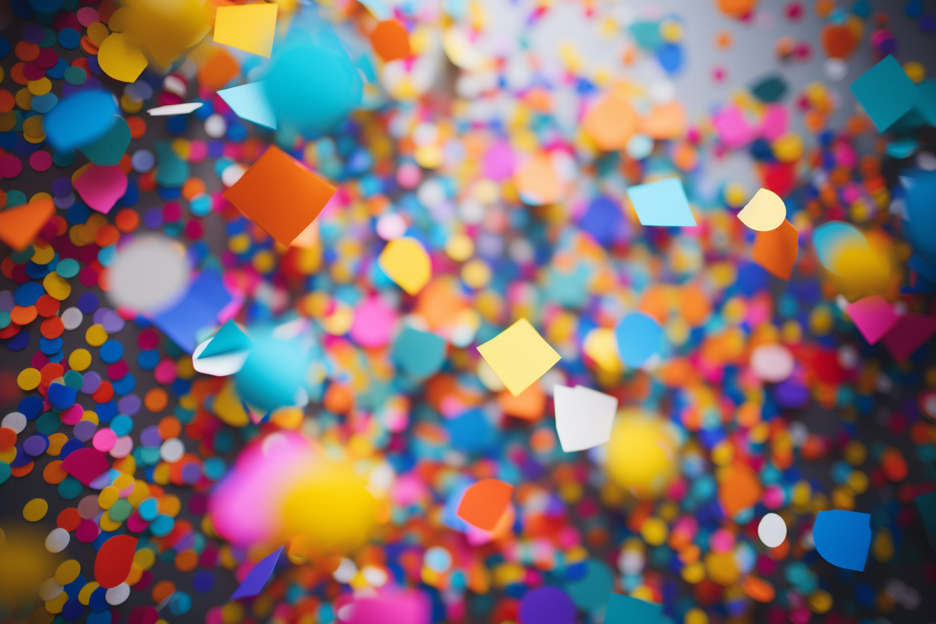 Festive Confetti Cascade Photo on Lummi