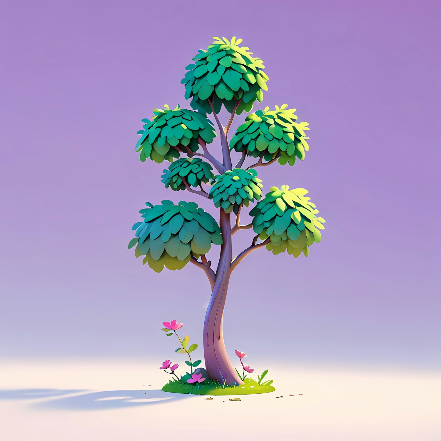Lummi 3D - Whimsical Tree Illustration