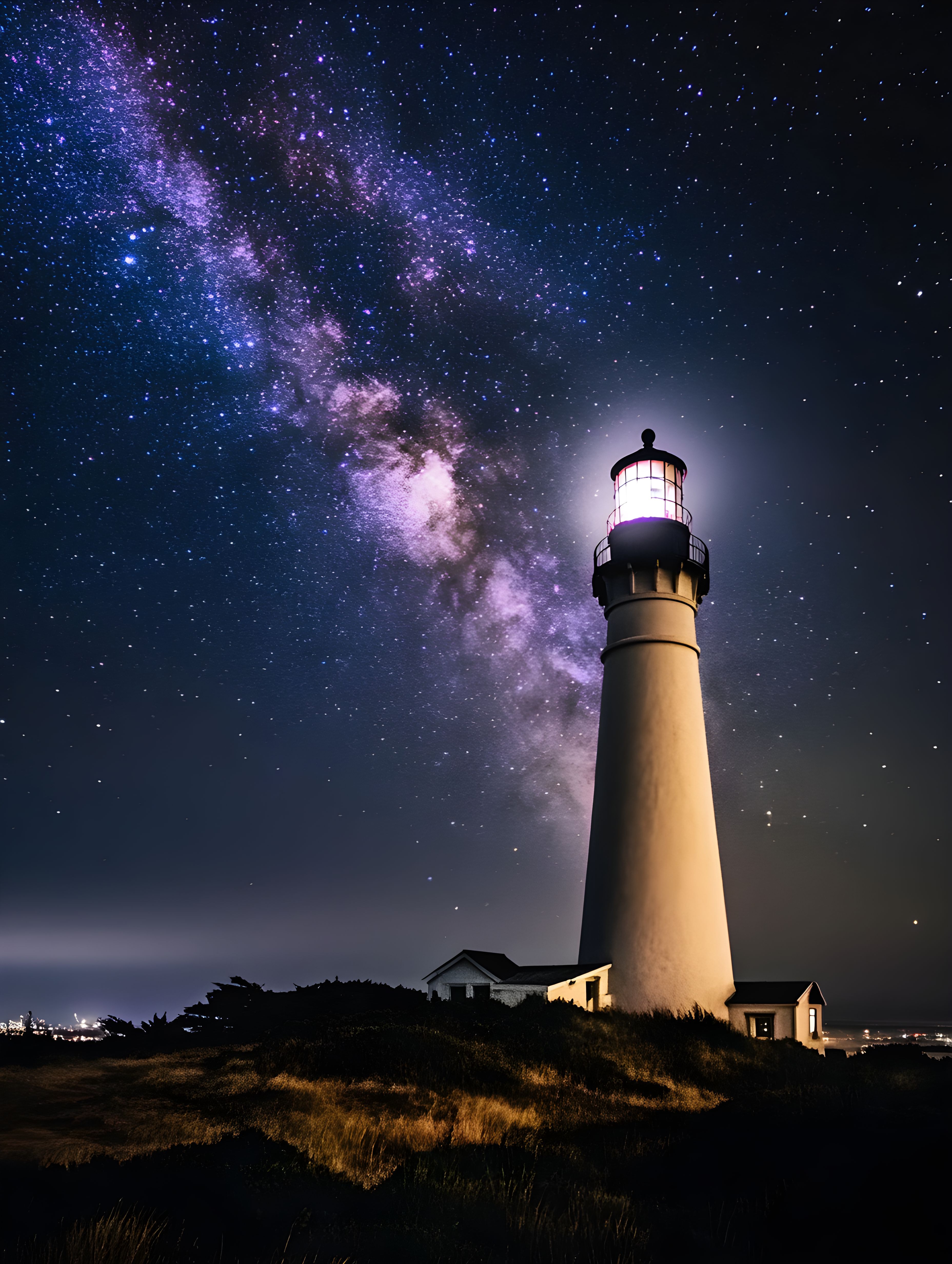 Starlit Lighthouse Photo on Lummi