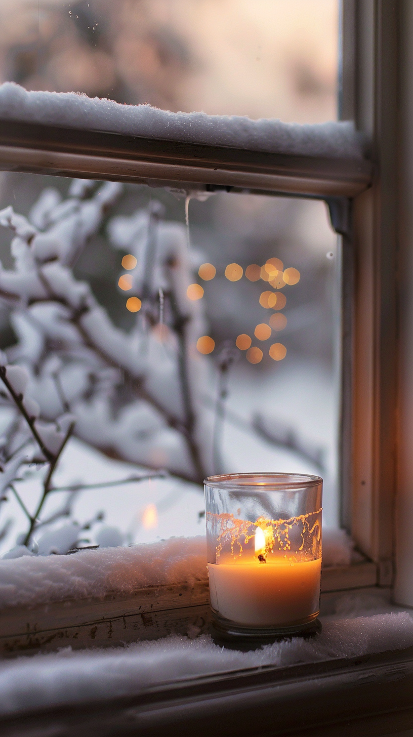 Cozy Winter Window Scene Photo on Lummi