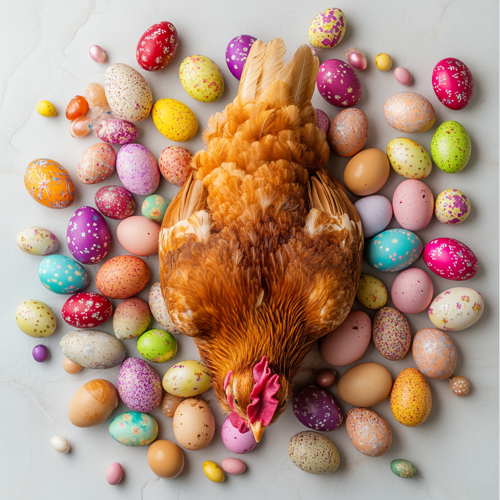 Easter Chicken & Eggs Photo on Lummi