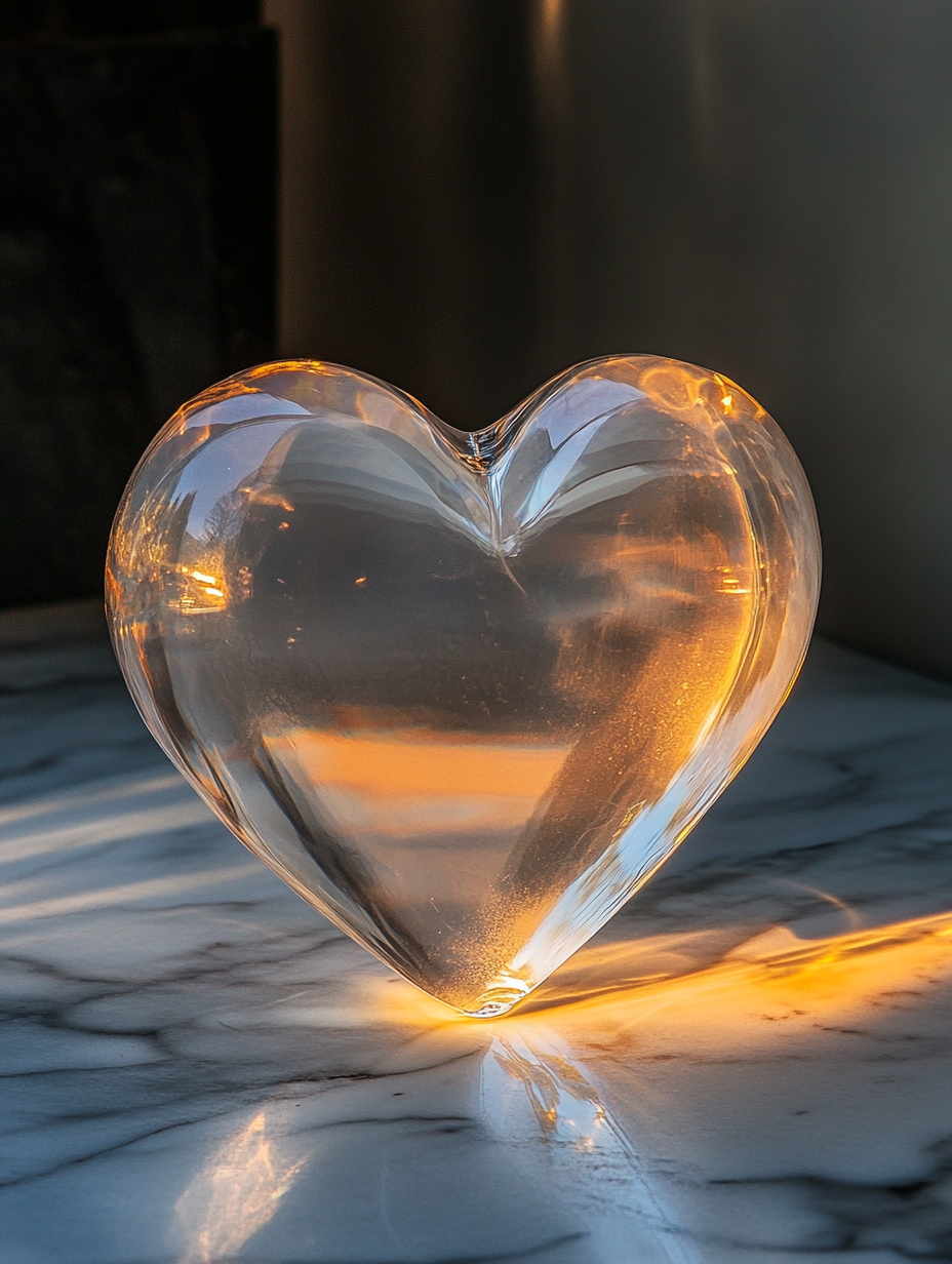 Glass Heart Sculpture Photo on Lummi