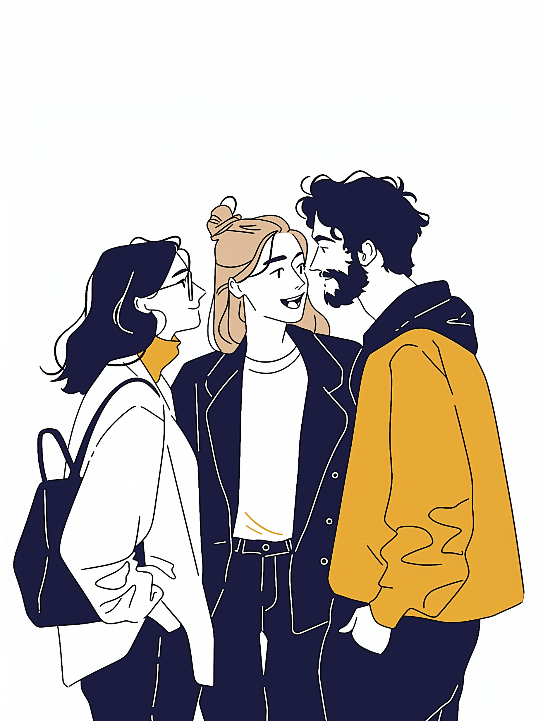 Friendly Interaction Illustration Illustration on Lummi