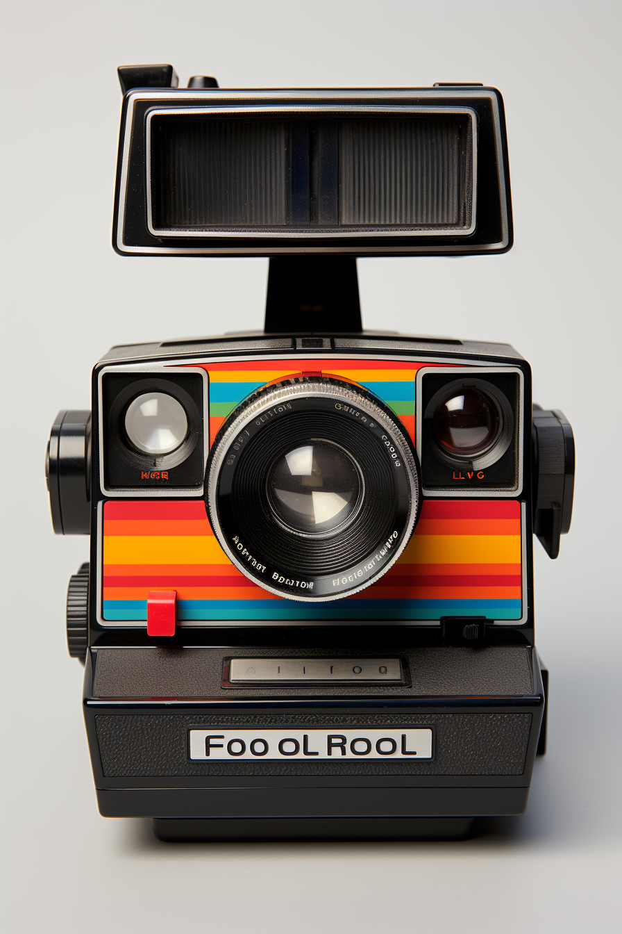 Lummi Photo - Vintage Rainbow Stripe Camera