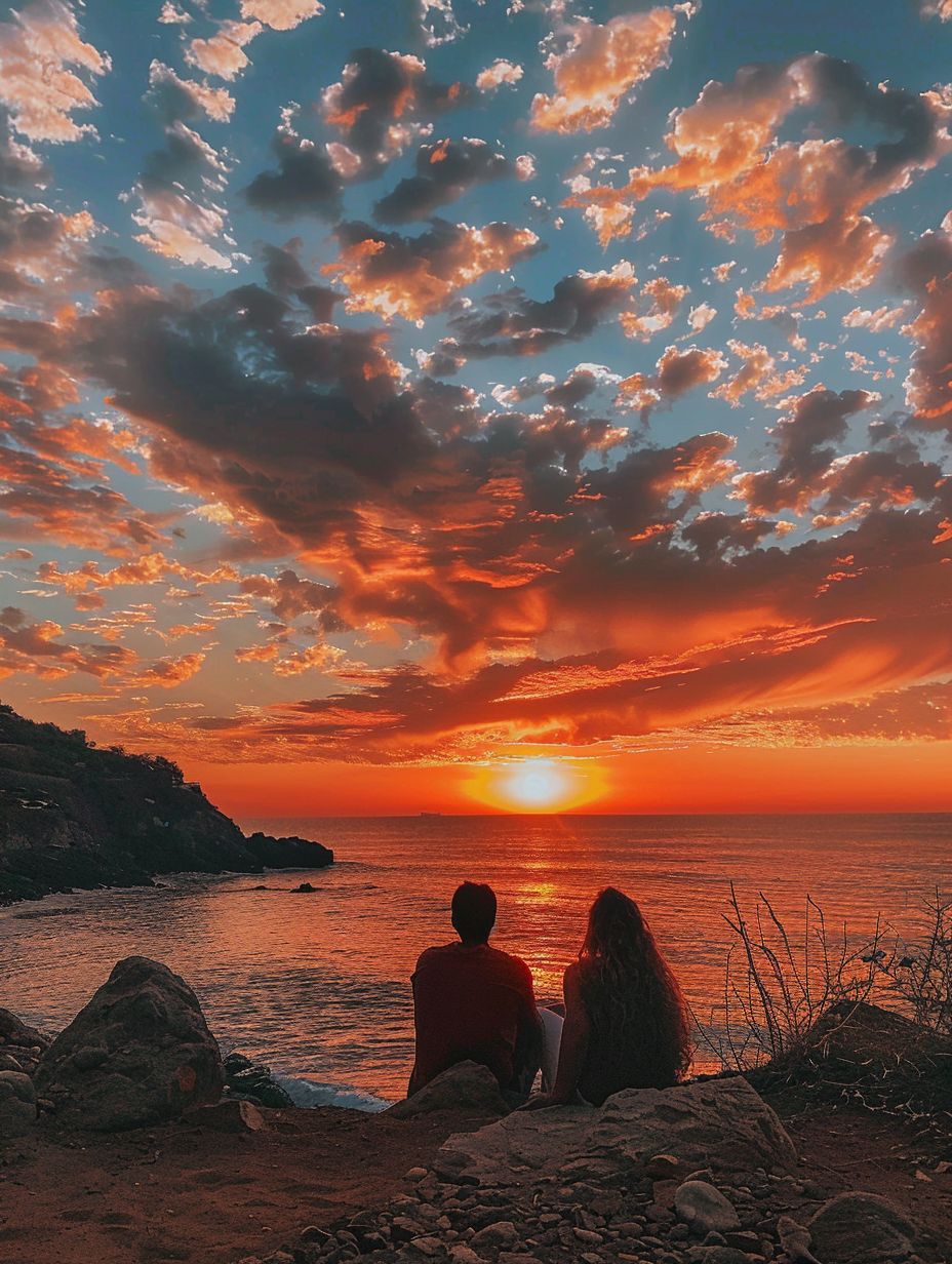 Romantic Ocean Sunset Photo on Lummi