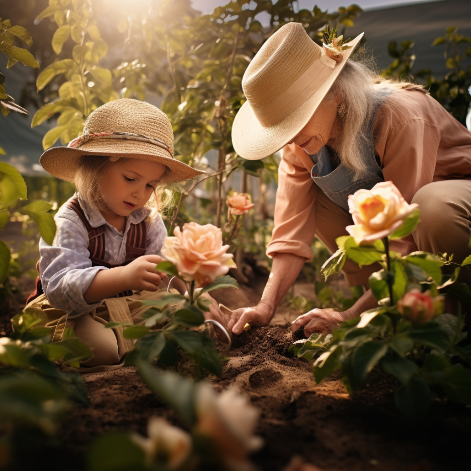 Generational Blooms: A Tender Gardening Lesson Photo on Lummi