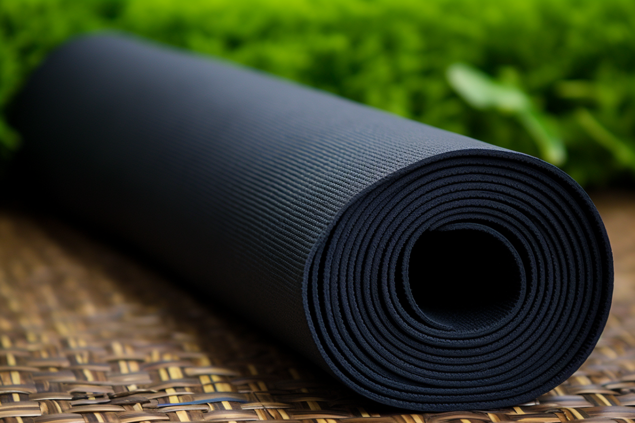 Serenity Rolled Black Yoga Mat Photo on Lummi