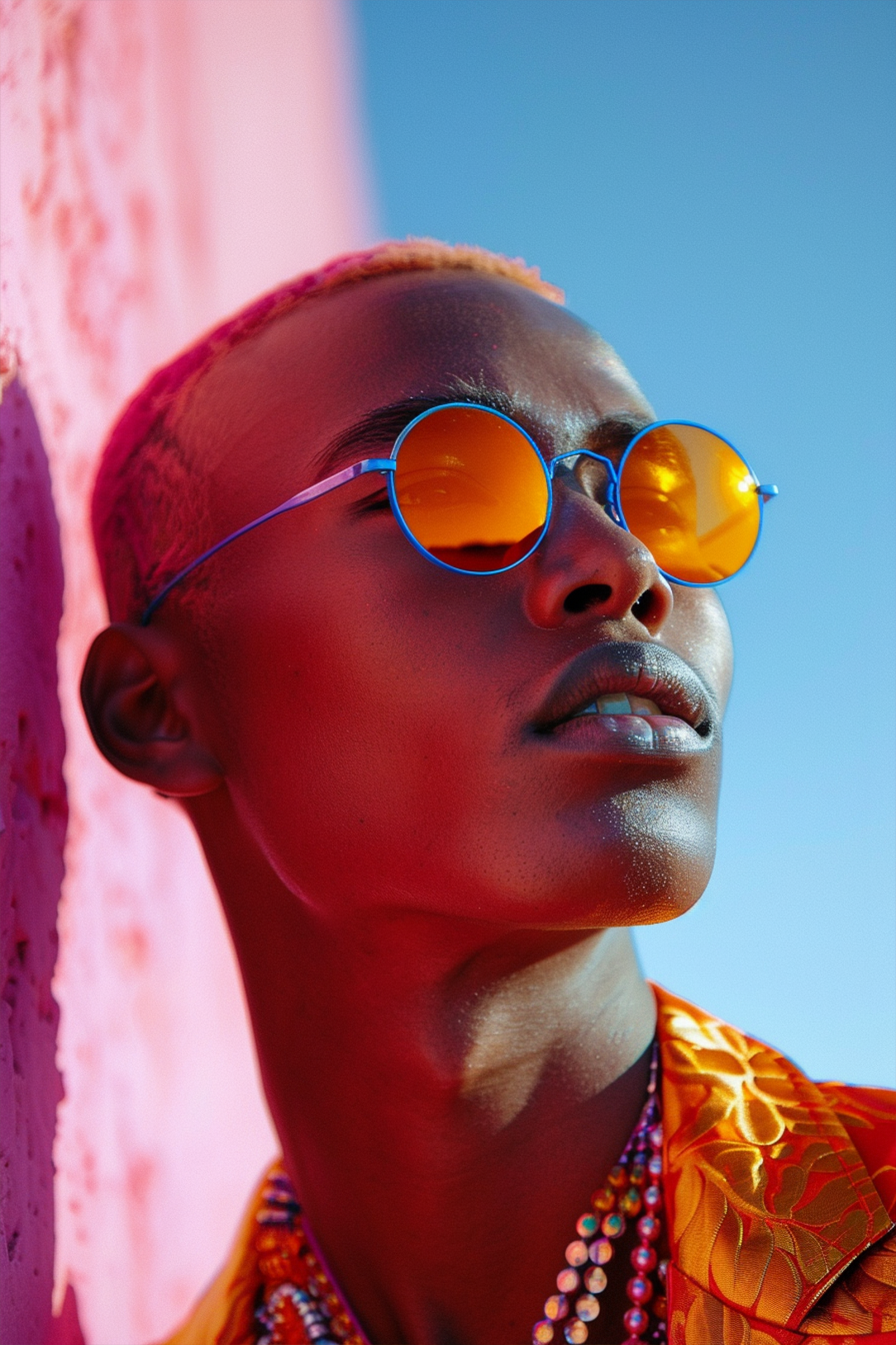 Androgynous Portrait with Bold Colors Photo on Lummi