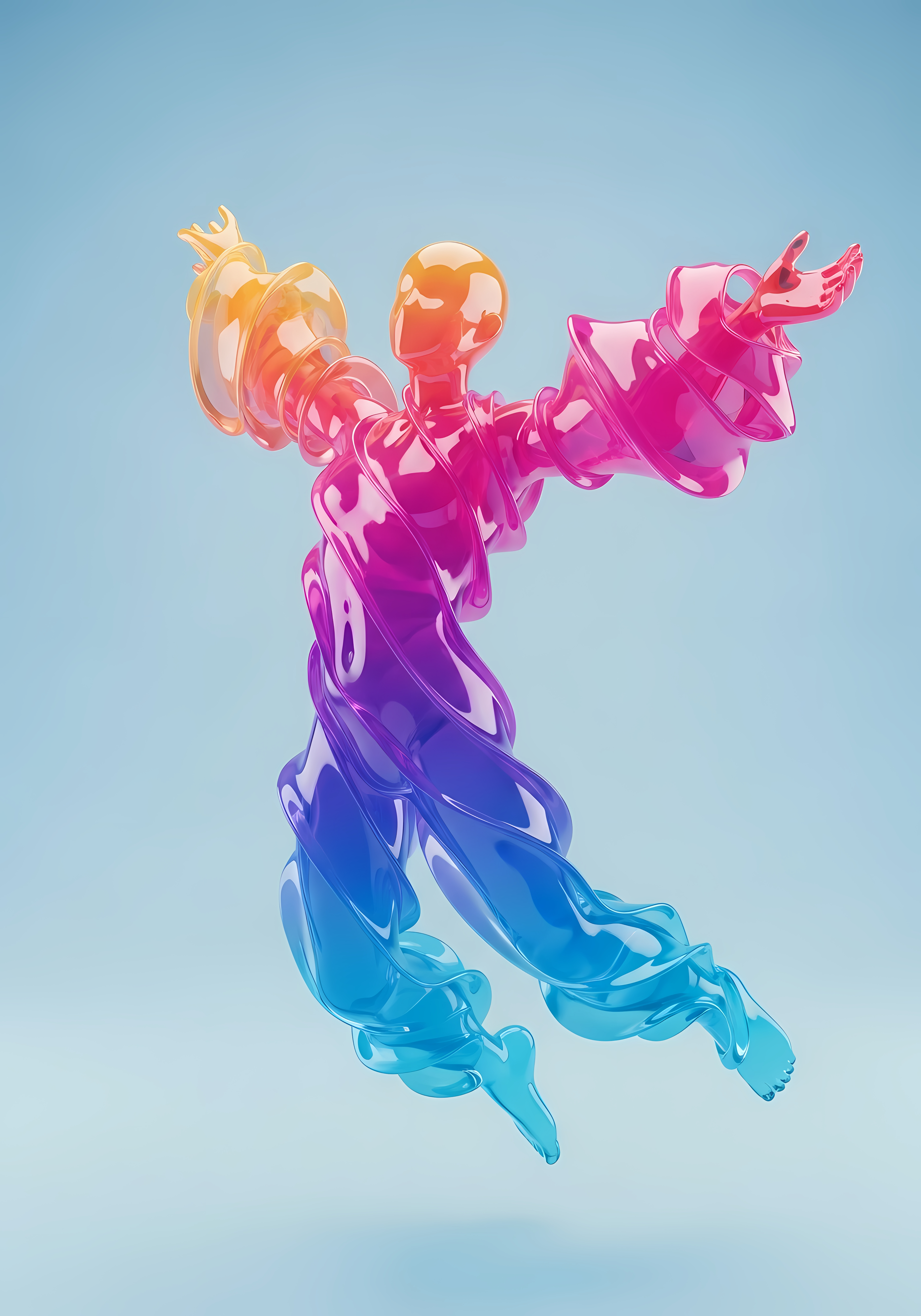 Abstract 3D Humanoid Art 3D Image on Lummi