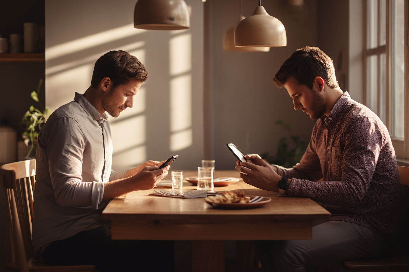 Digital Companionship in Tranquil Light Photo on Lummi