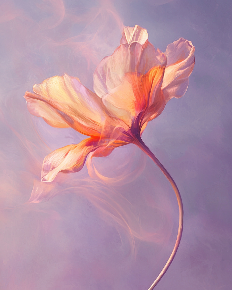 Ethereal Flower Art Illustration on Lummi