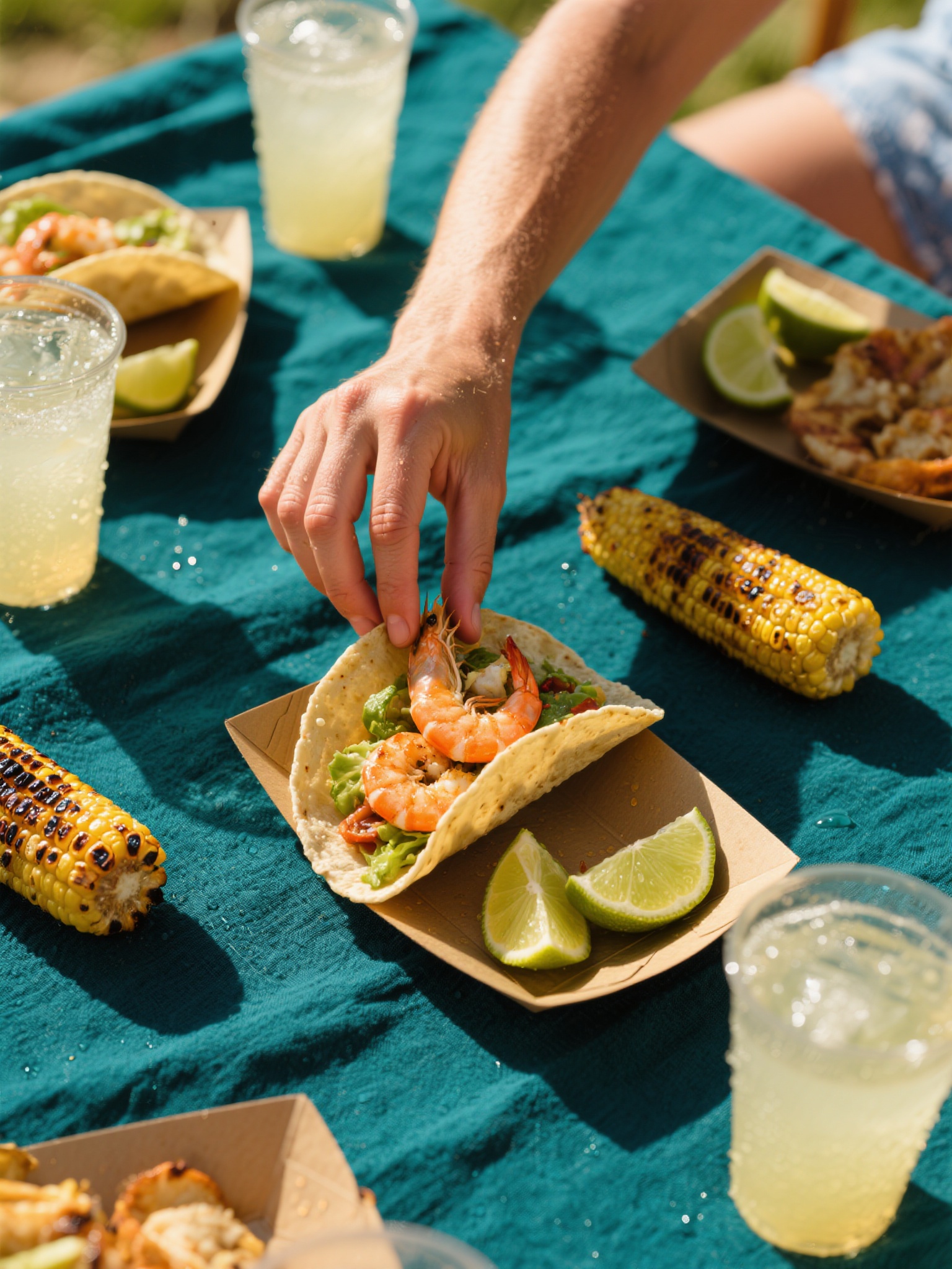 Outdoor Taco Dining Scene Photo on Lummi