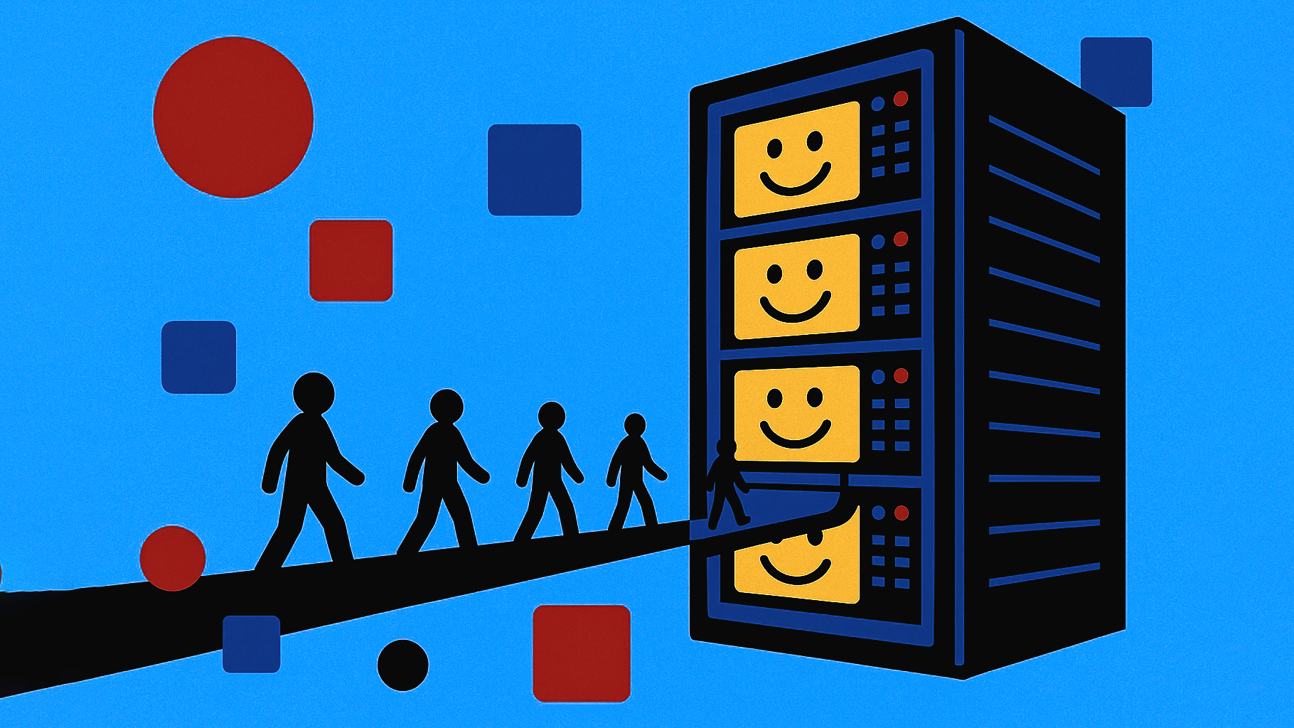 Stick Figures & Server Illustration on Lummi