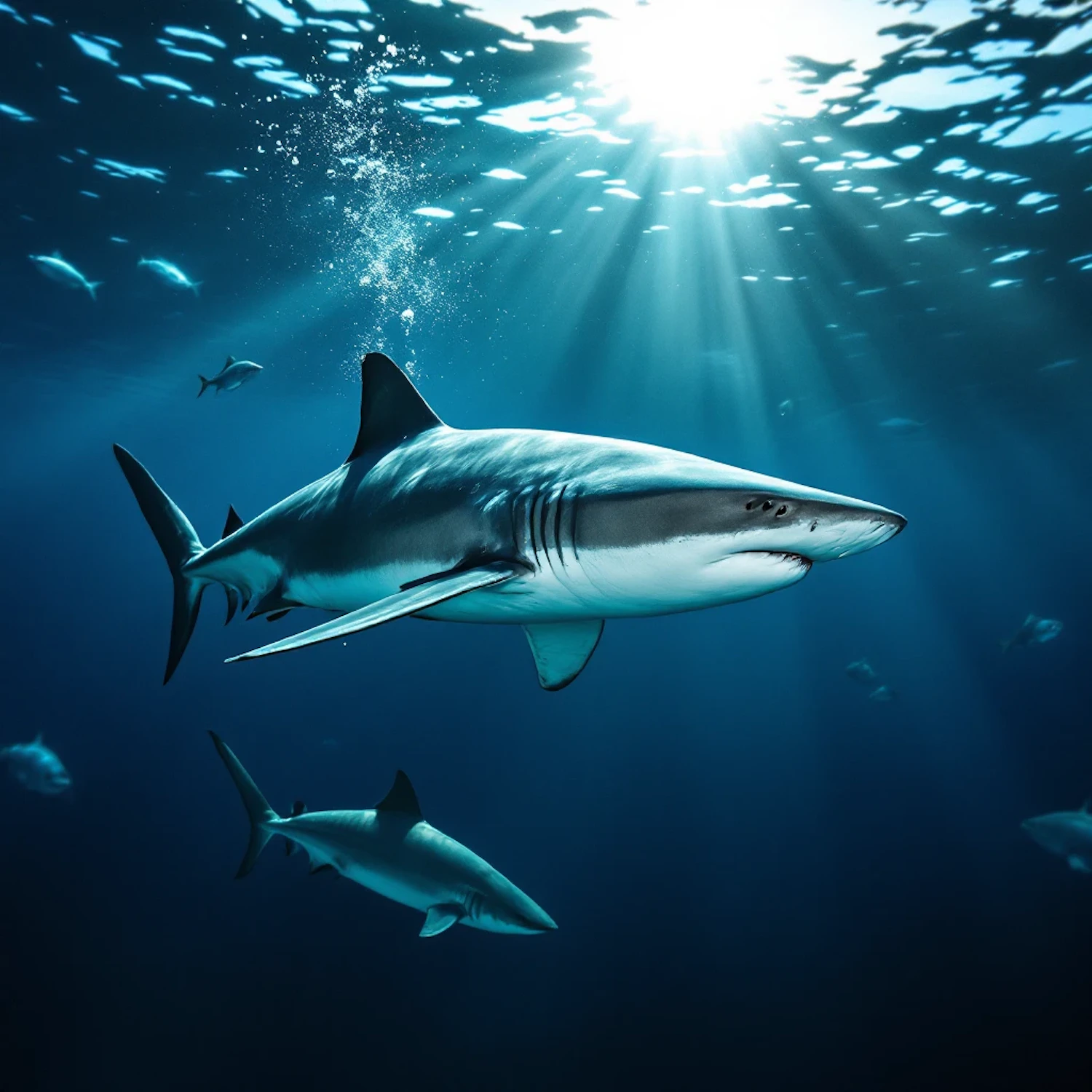 Lummi Photo - Sharks in the Ocean