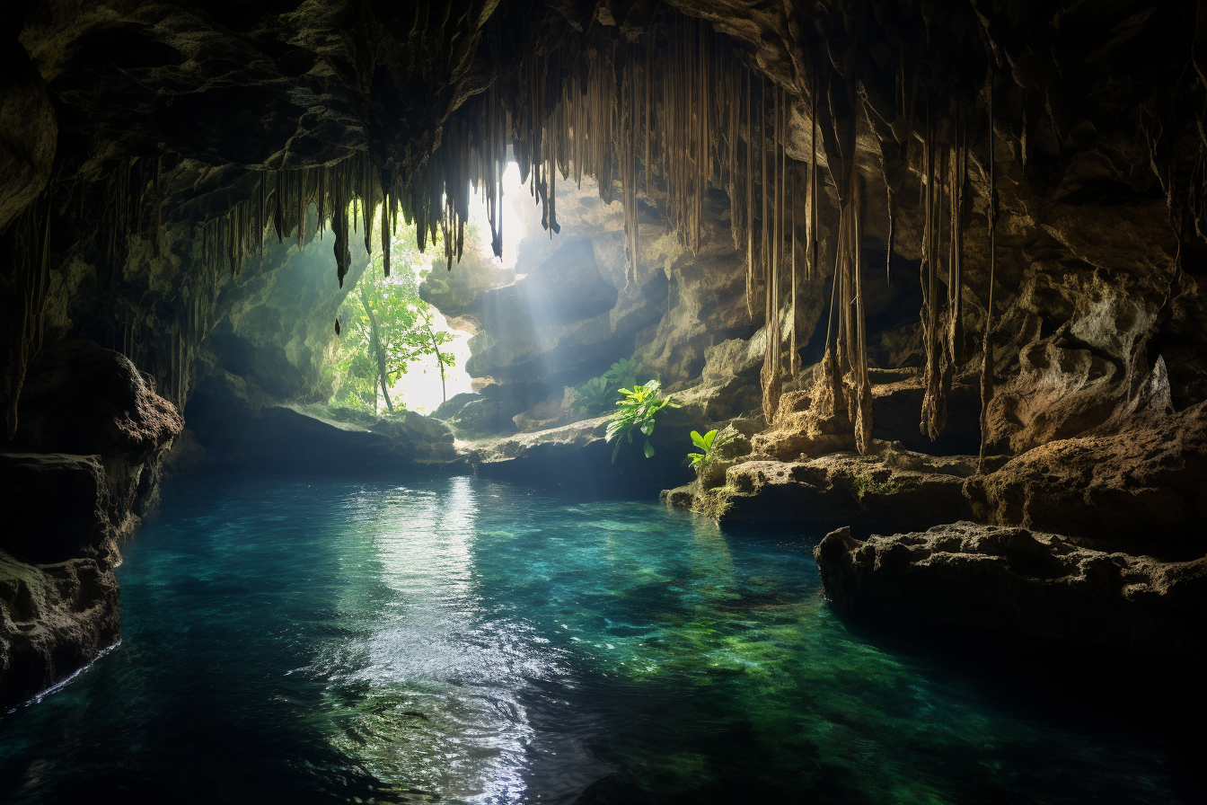 Serenity Subterrane: Ethereal Cave Reflections Photo on Lummi