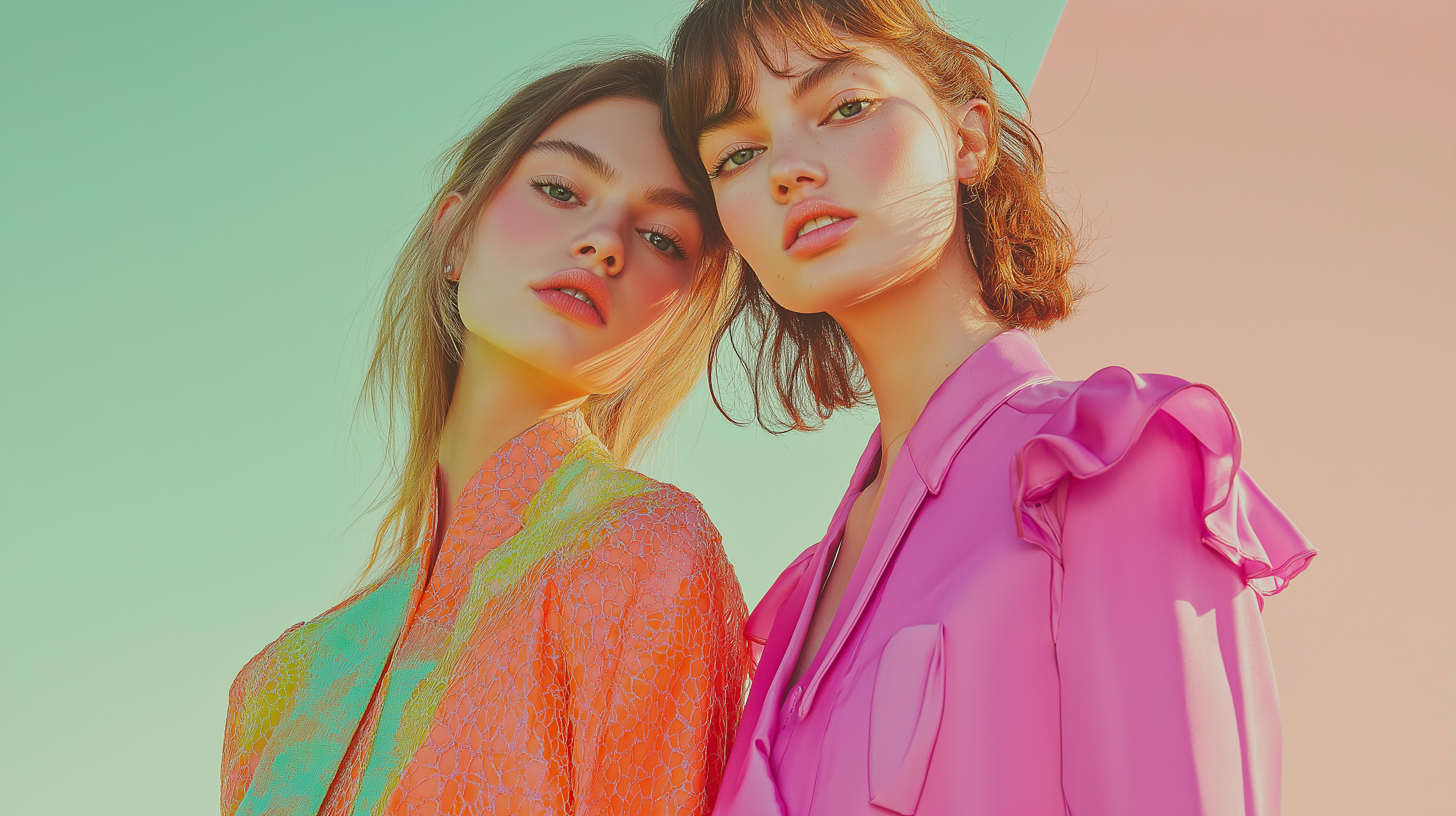 Pastel Duo Portrait Photo on Lummi