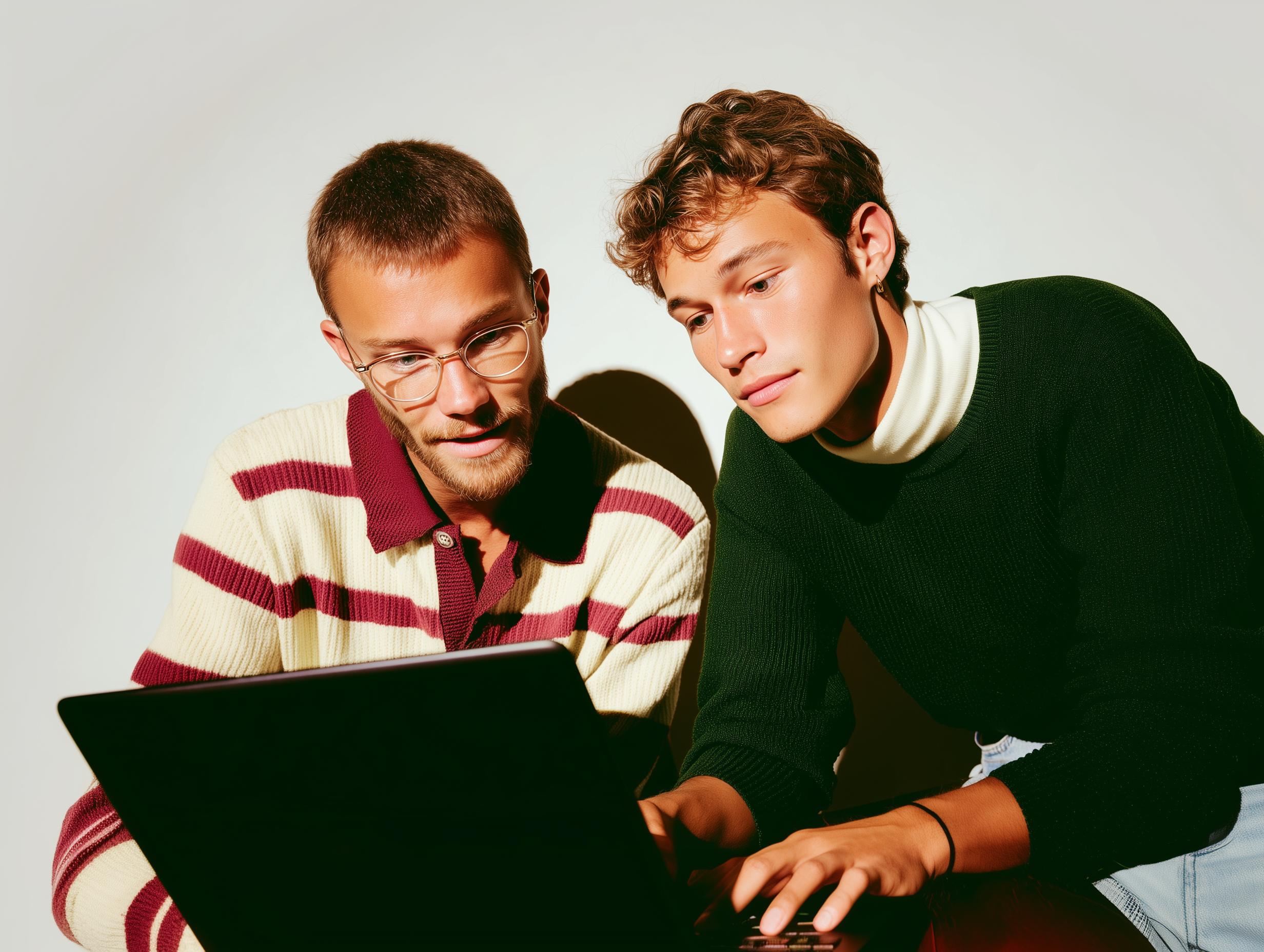 Two Men Using Laptop Photo on Lummi
