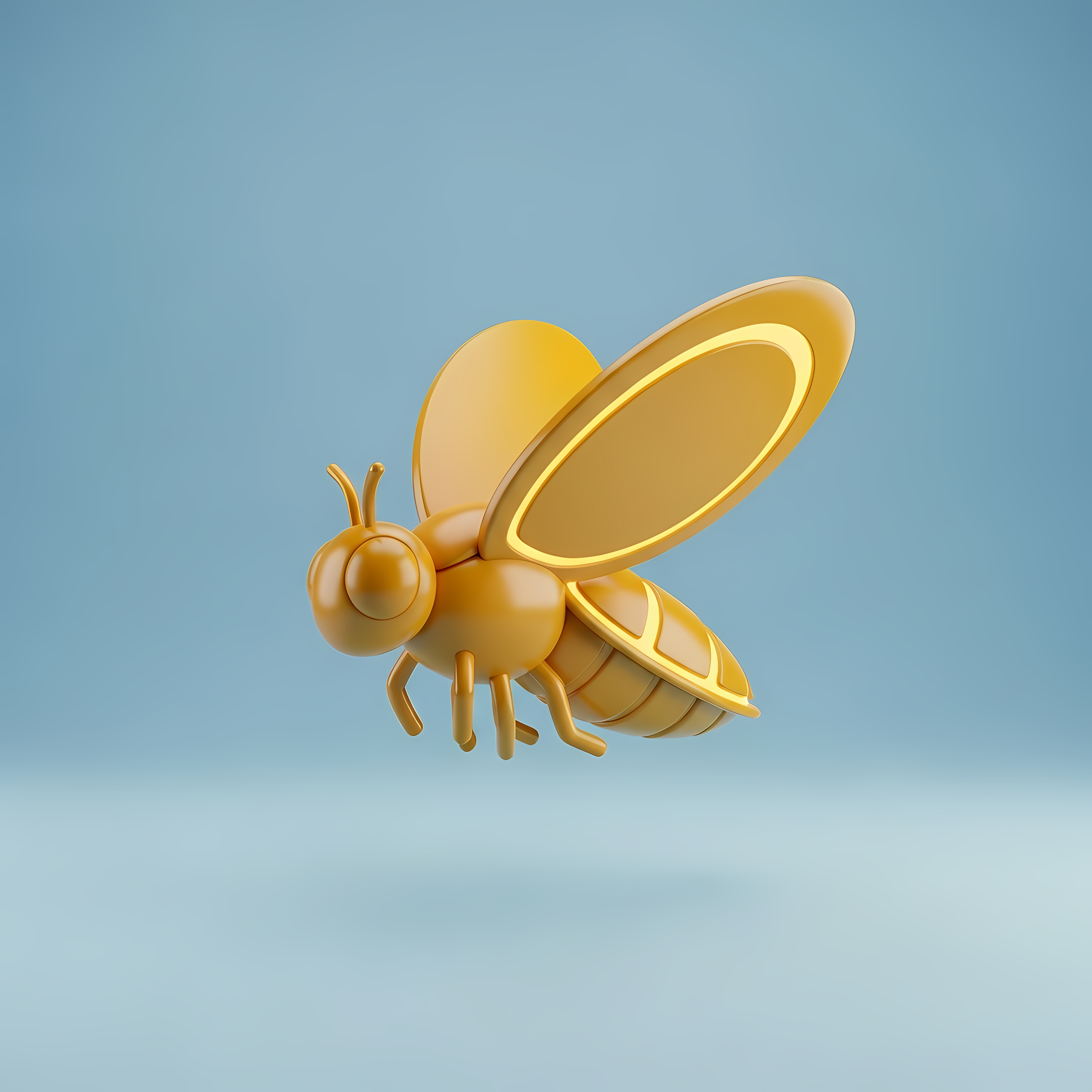 Stylized 3D Bee 3D Image on Lummi