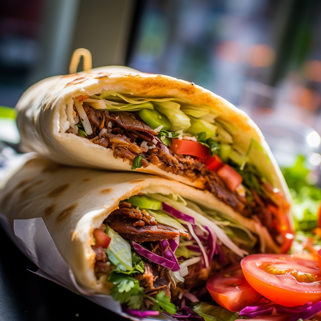 Grilled Savory Stuffed Kebab Wrap Photo on Lummi