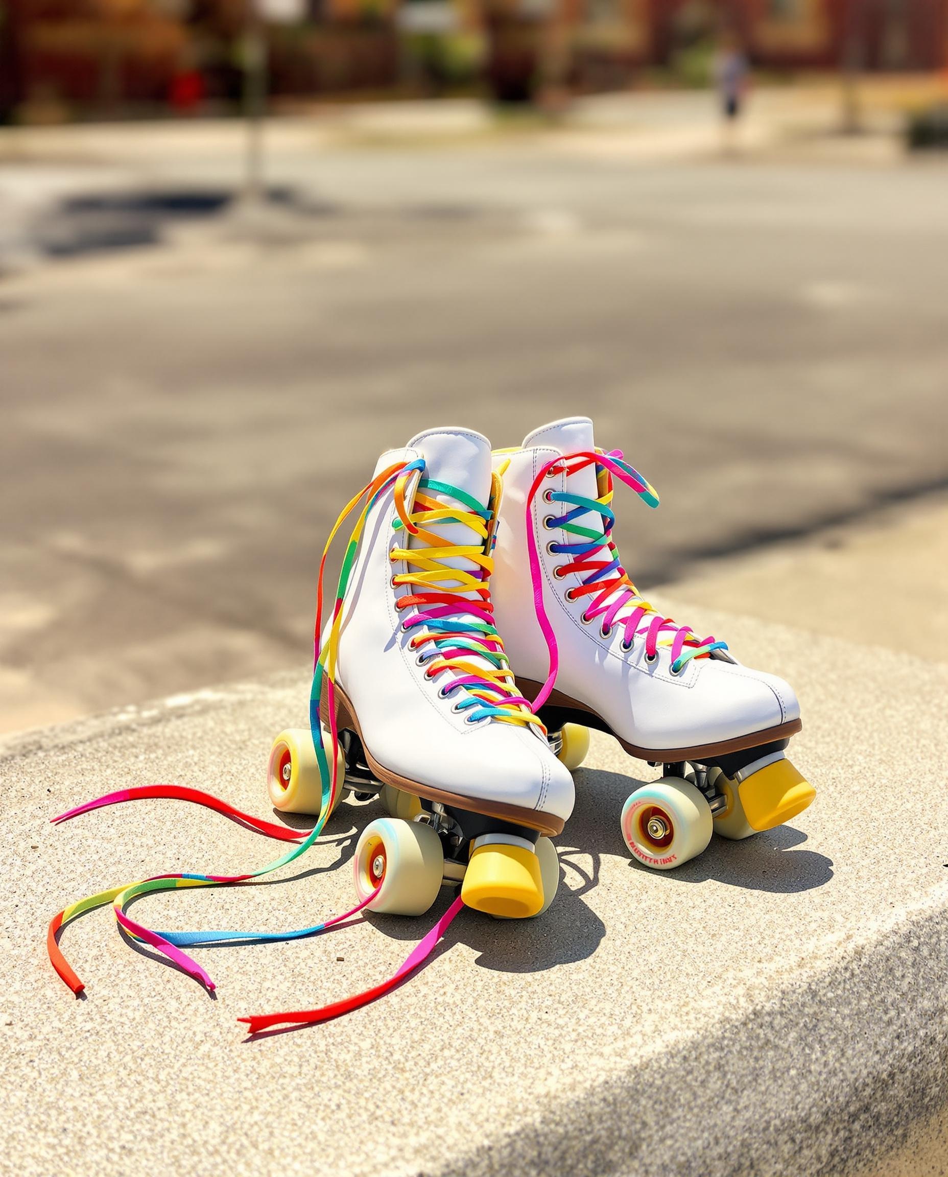 Rainbow Roller Skates Photo on Lummi