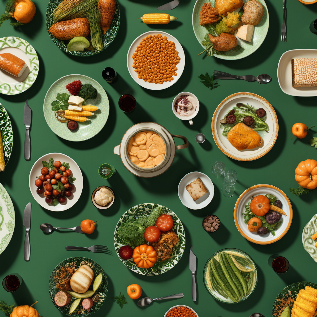 Symmetrical Feast on Emerald Canvas Photo on Lummi