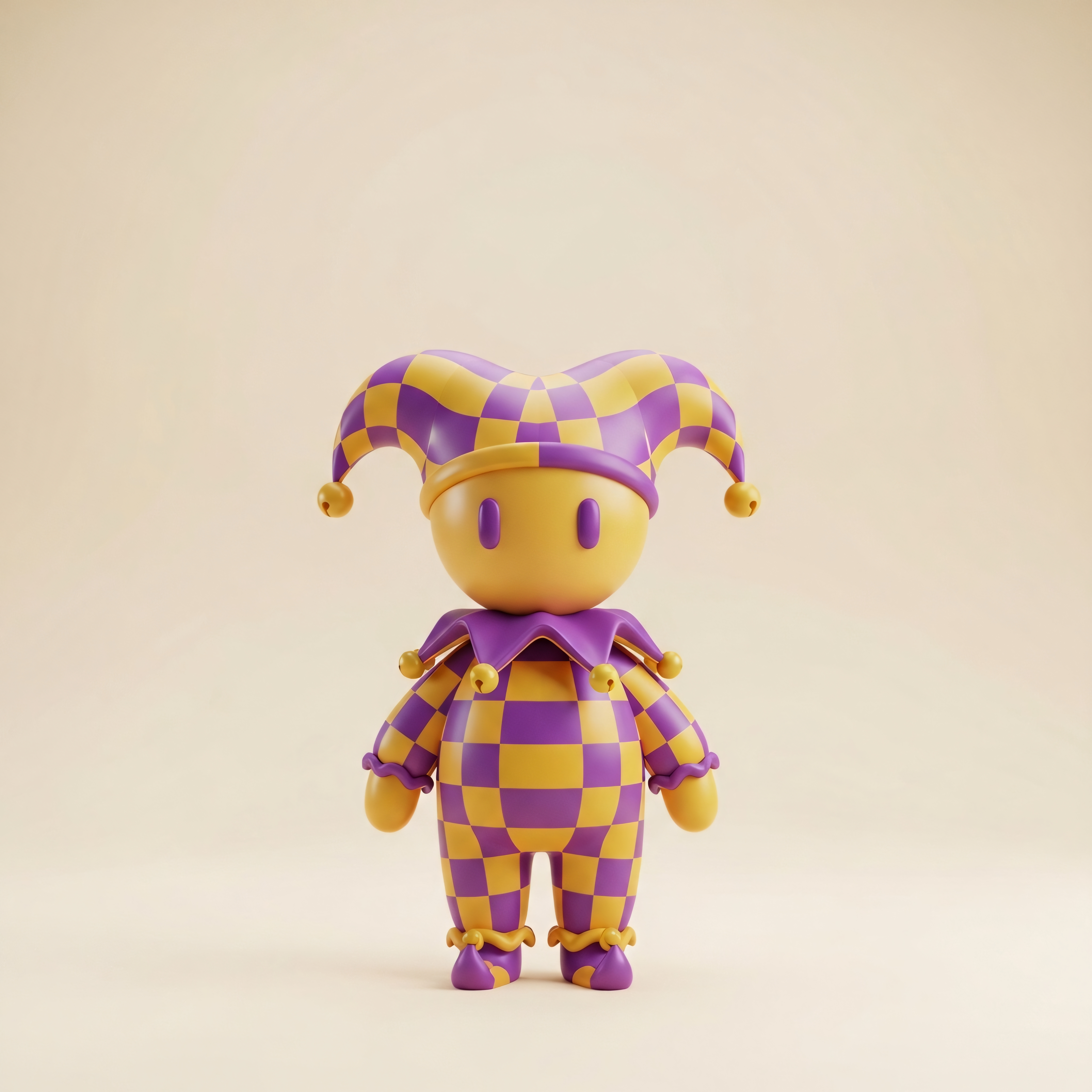 Whimsical Jester Render 3D Image on Lummi