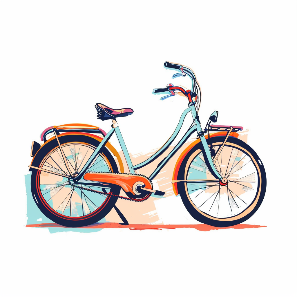 Stylized Bicycle Illustration Illustration on Lummi