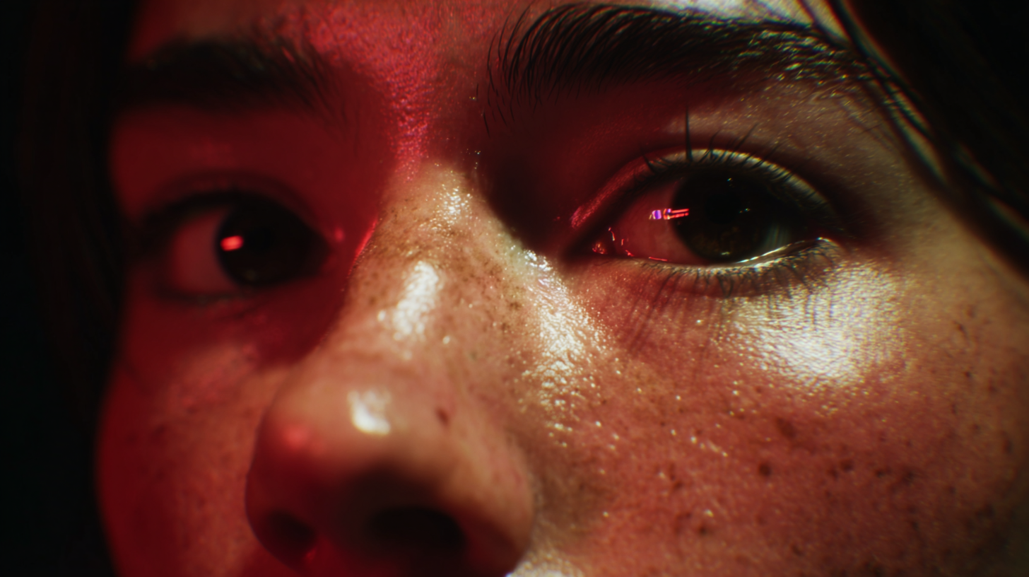 Cinematic Red Portrait Photo on Lummi