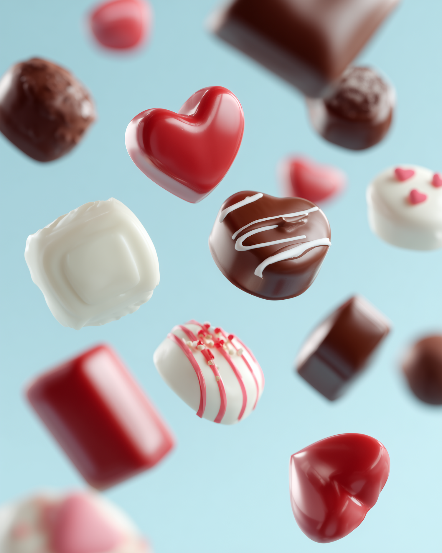 Floating Chocolates 3D Image on Lummi