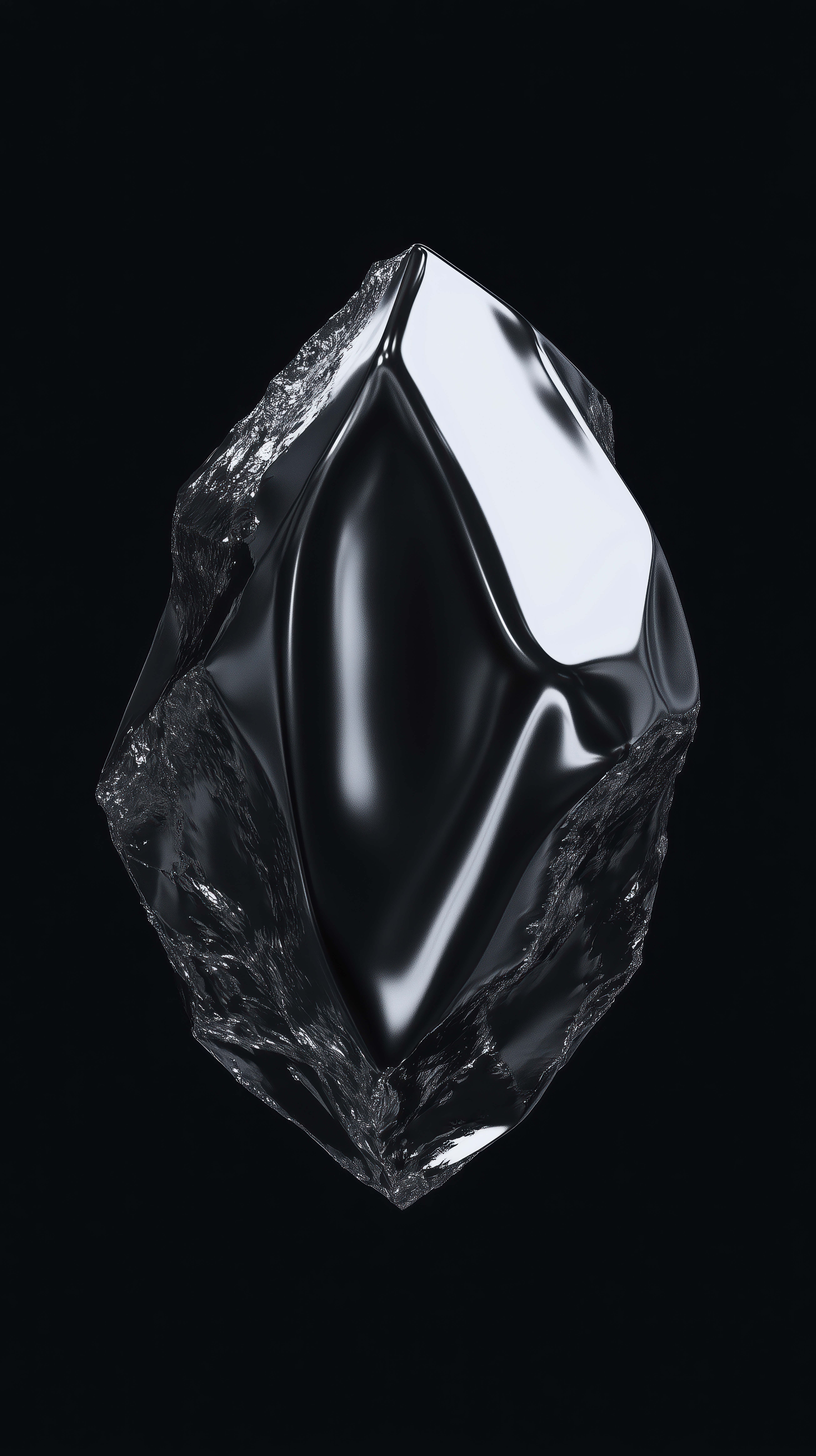 Futuristic Black Gem 3D Image on Lummi