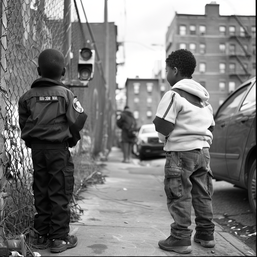 Urban Boys in Monochrome Photo on Lummi