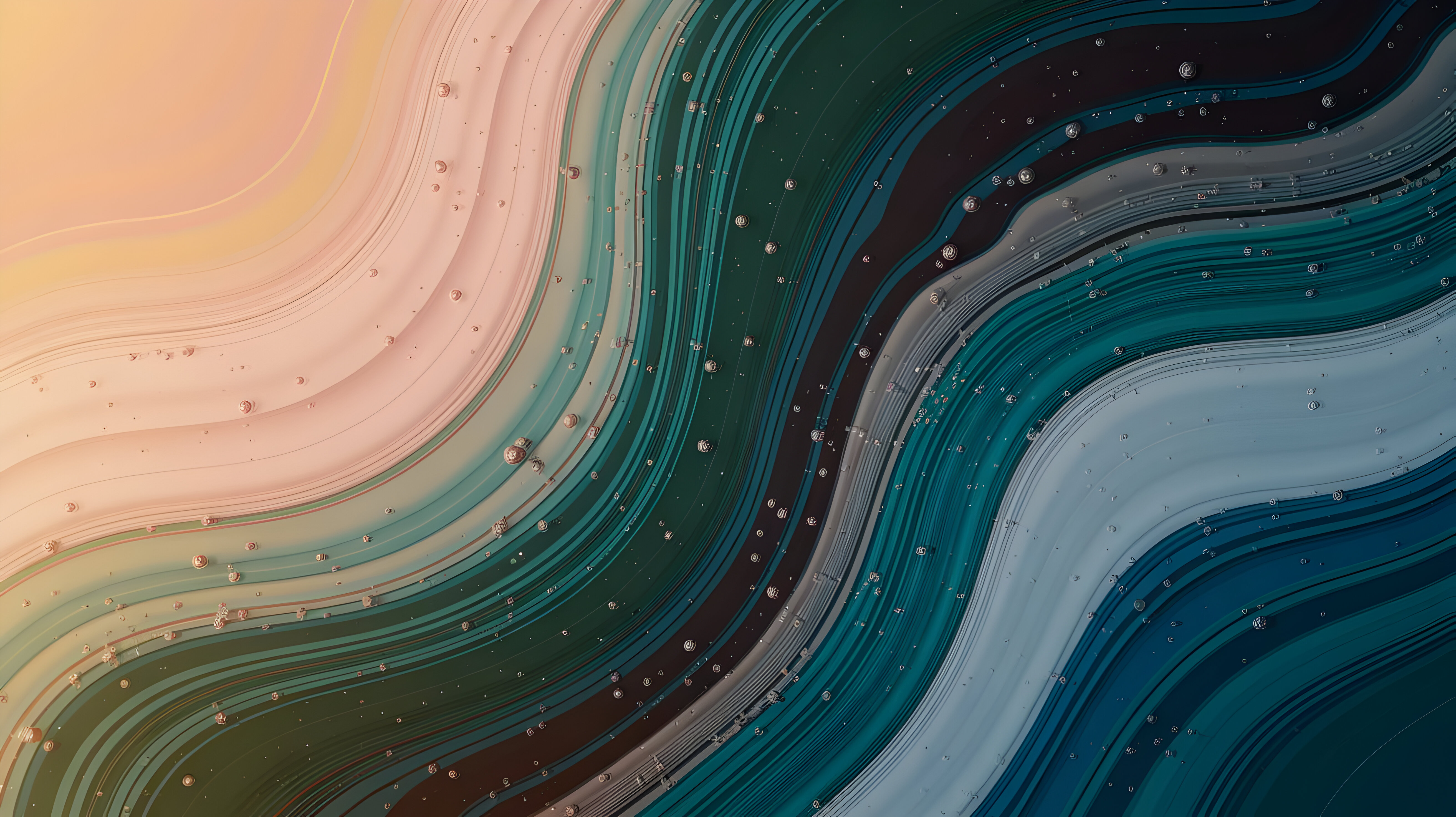 Abstract Gradient Waves Illustration on Lummi