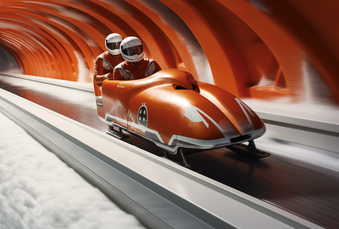 High-Speed Bobsleigh Duo Photo on Lummi