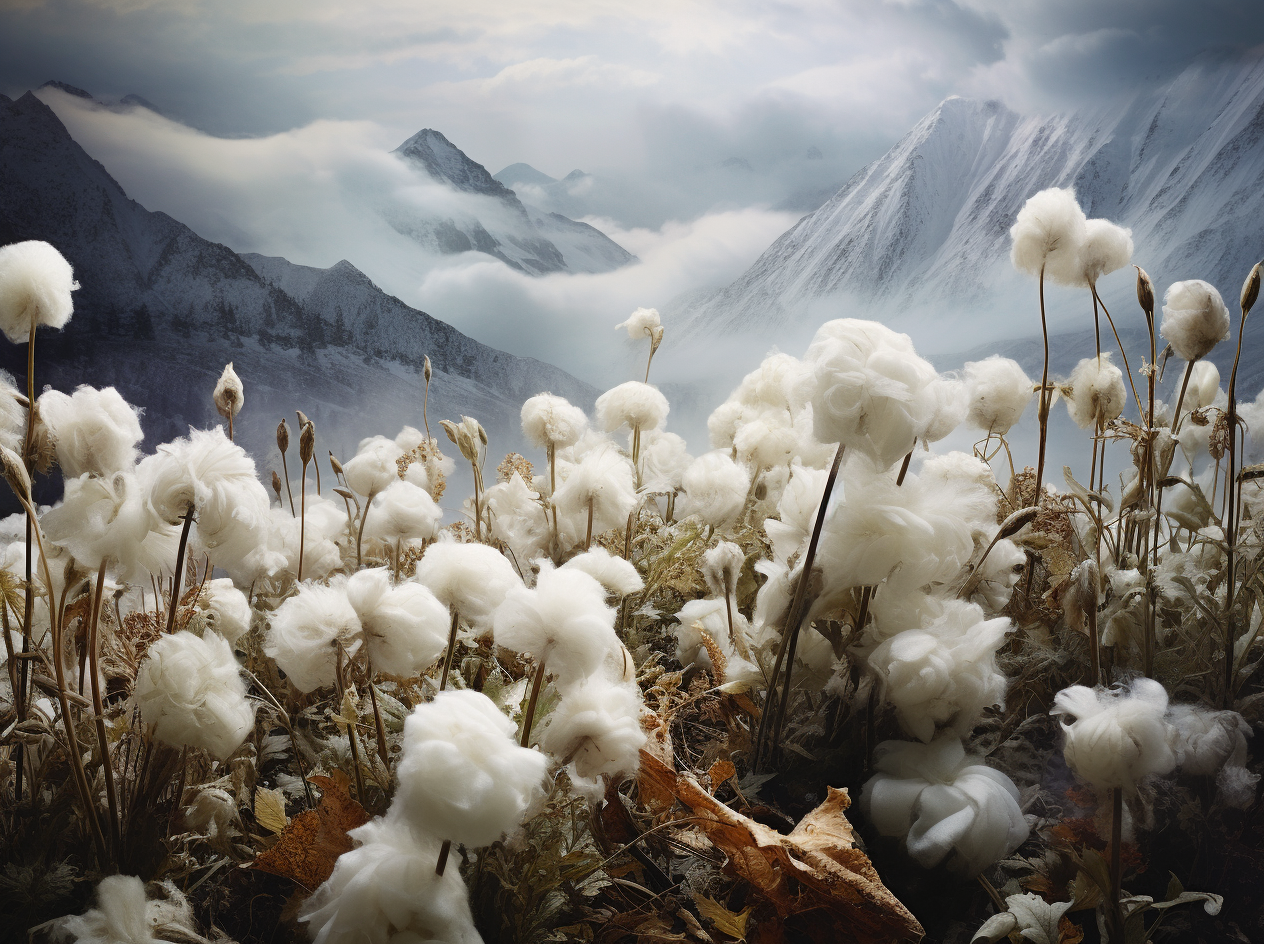 Ethereal Cotton Fluff and Misty Mountain Majesty Photo on Lummi
