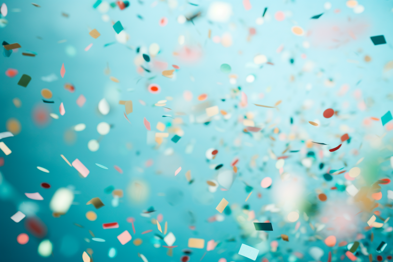 Festive Confetti Cascade Photo on Lummi