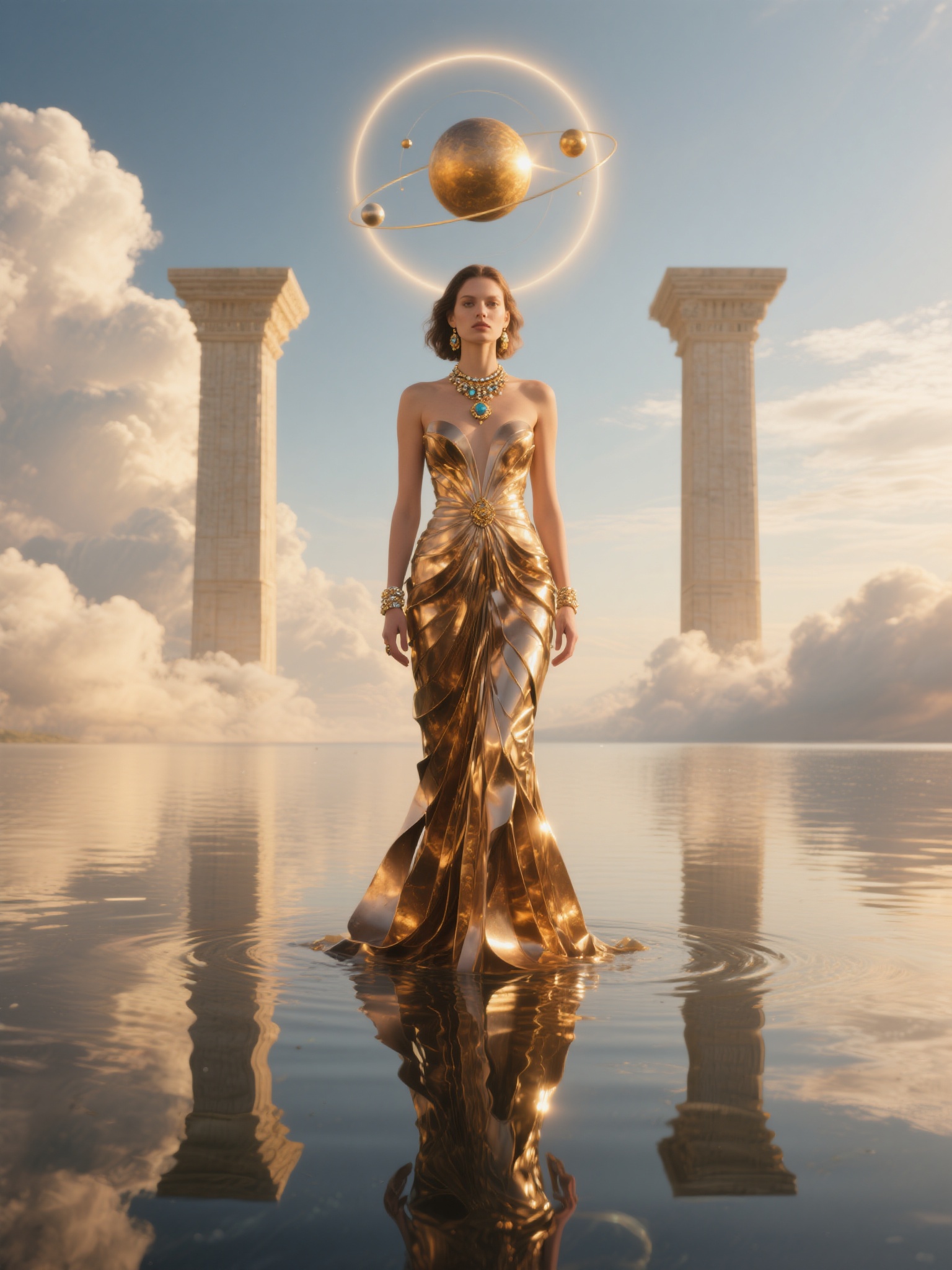 Ethereal Golden Elegance 3D Image on Lummi
