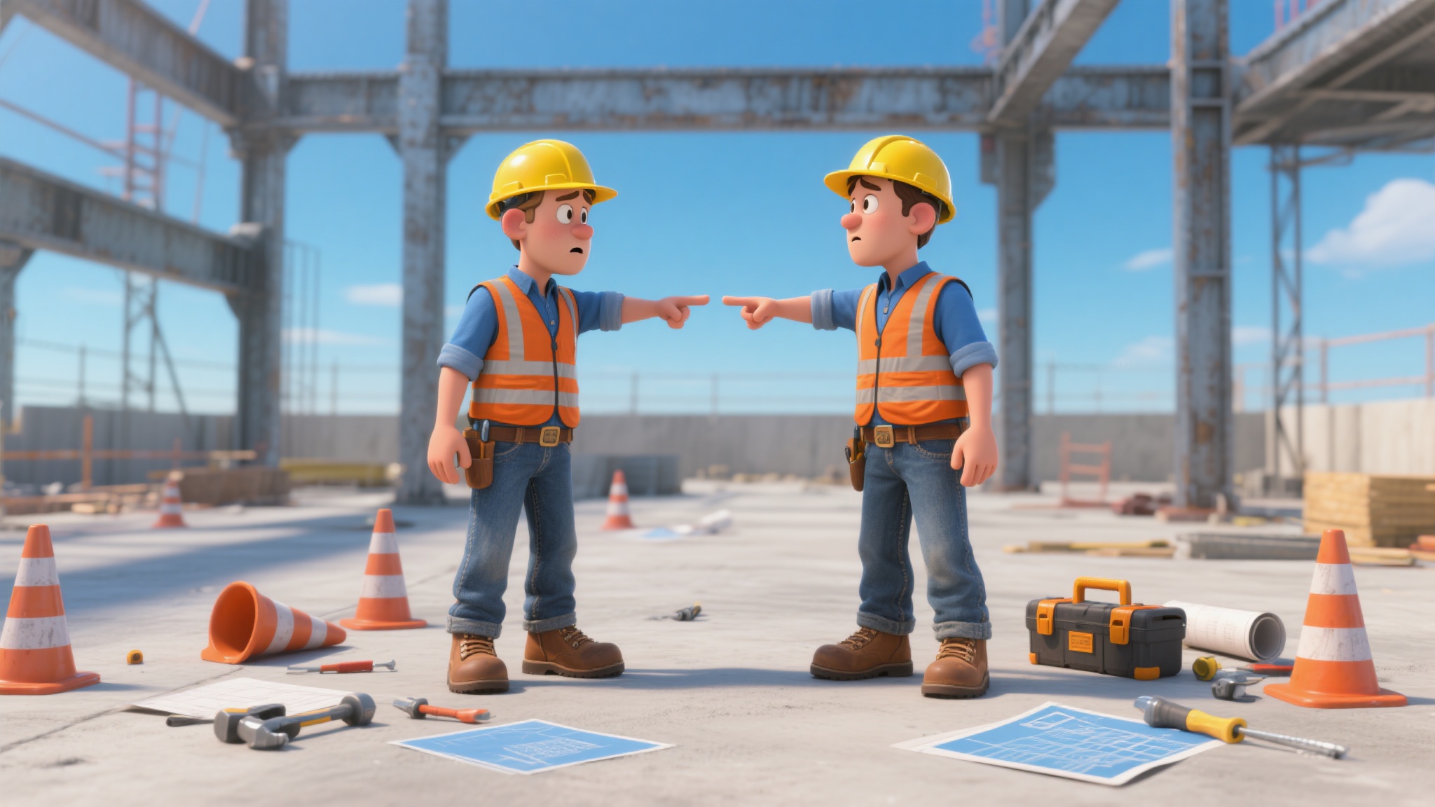 Animated Construction Scene Illustration on Lummi